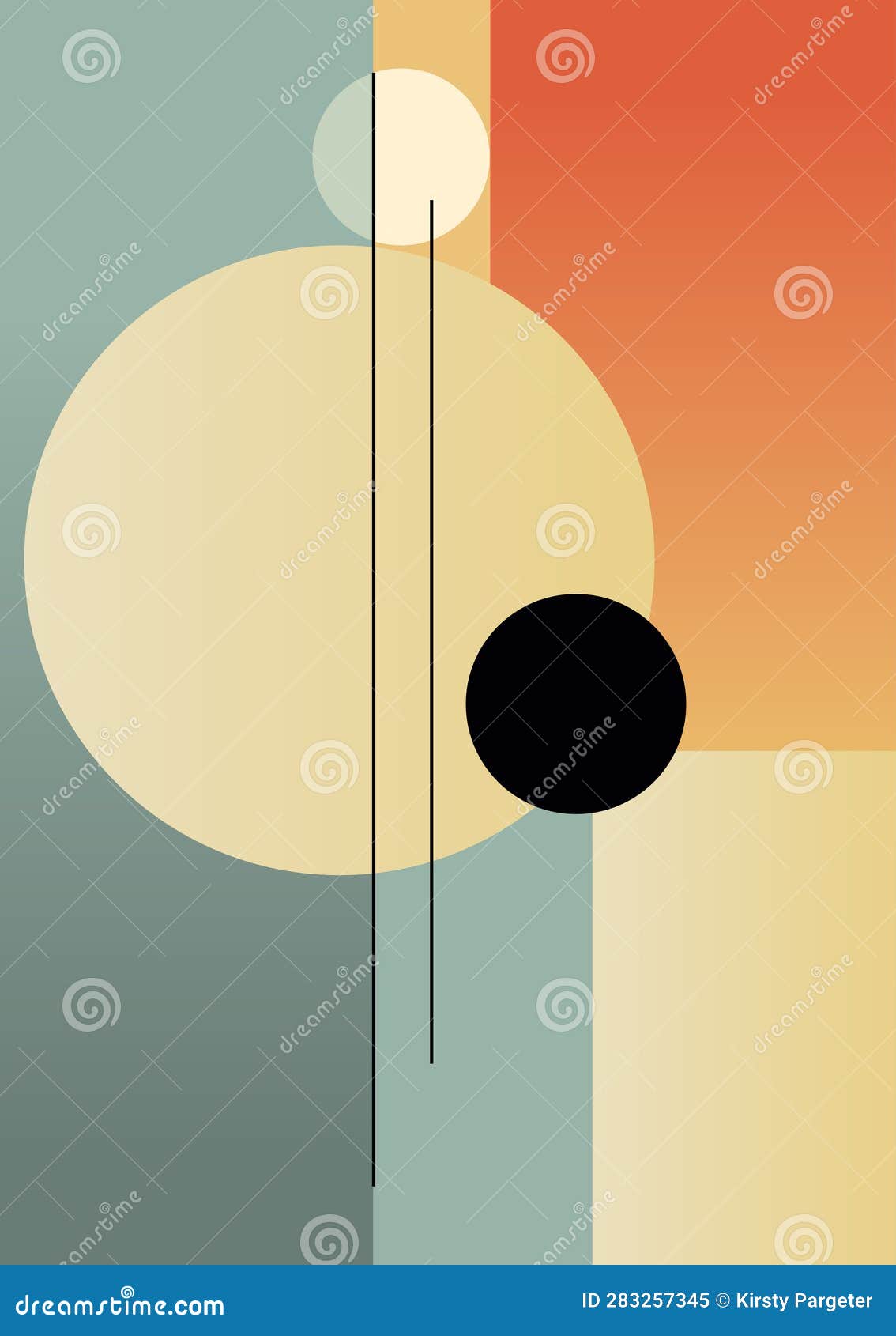 Modern Art Background with Abstract Retro Design Stock Vector ...