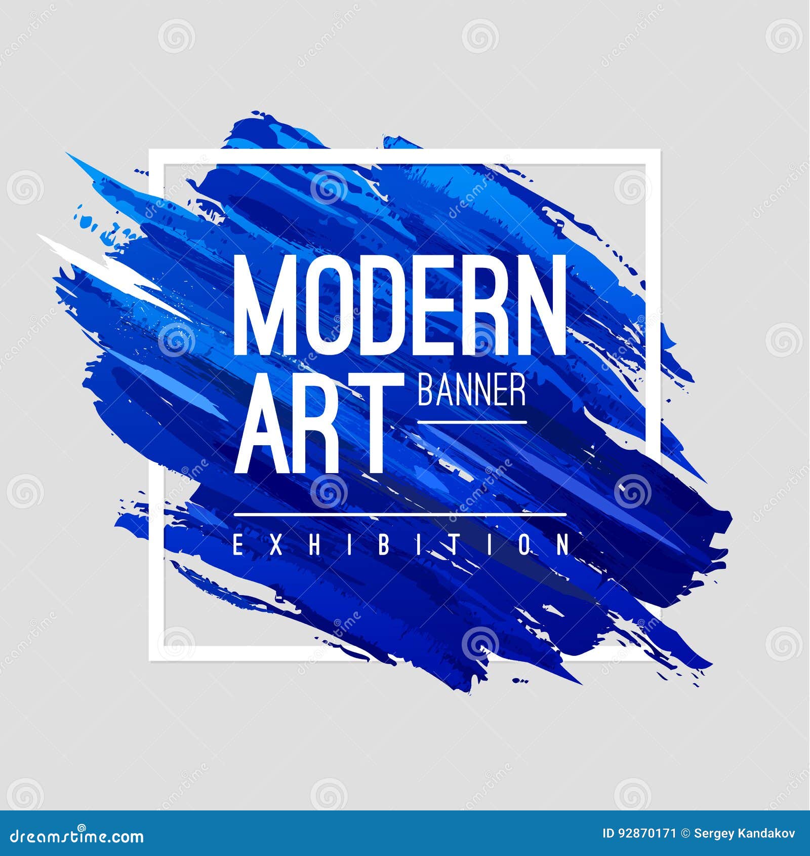 Modern Art Banner stock vector. Illustration of paintbrush - 92870171