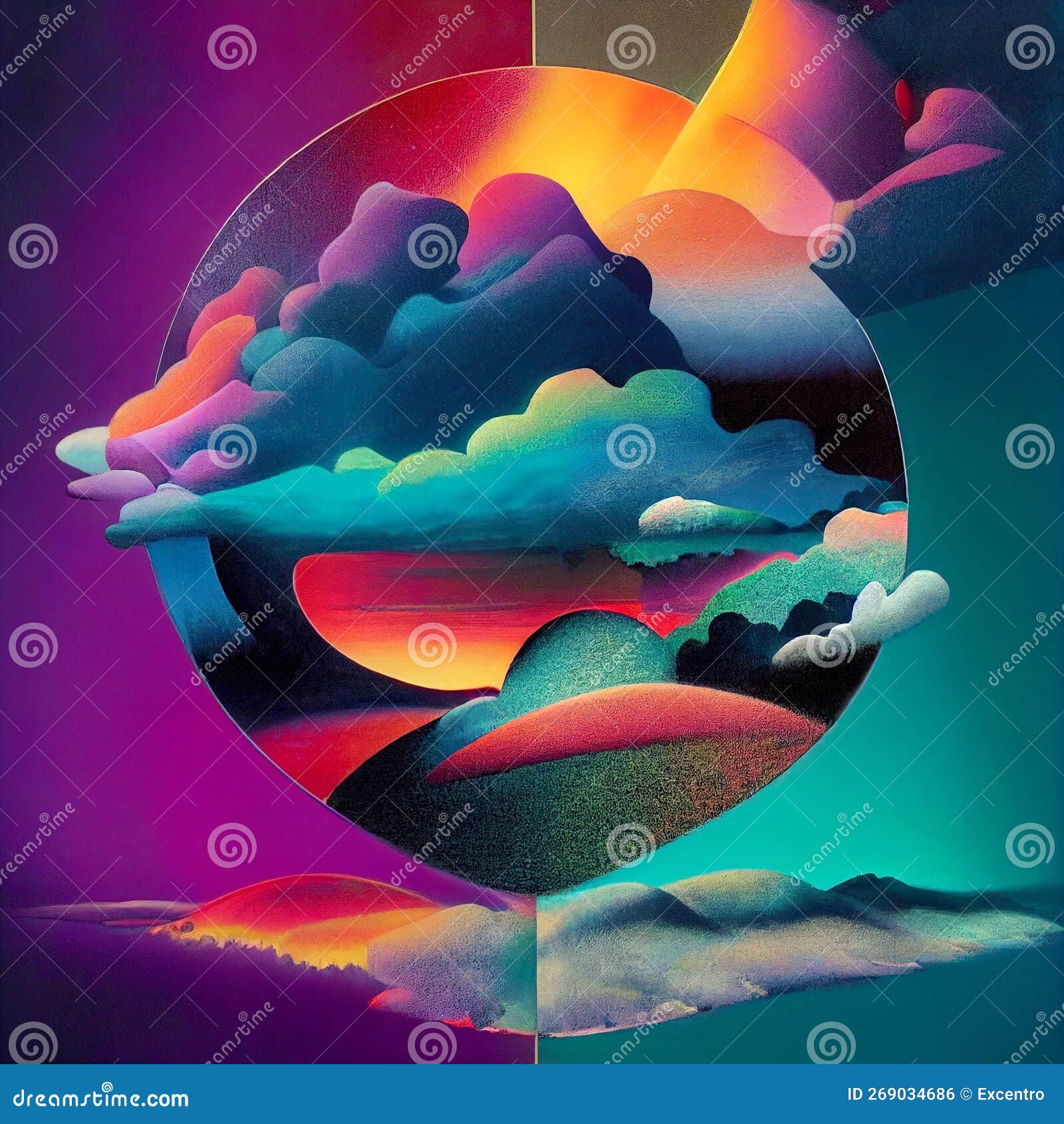 Modern art stock illustration. Illustration of colorful - 269034686