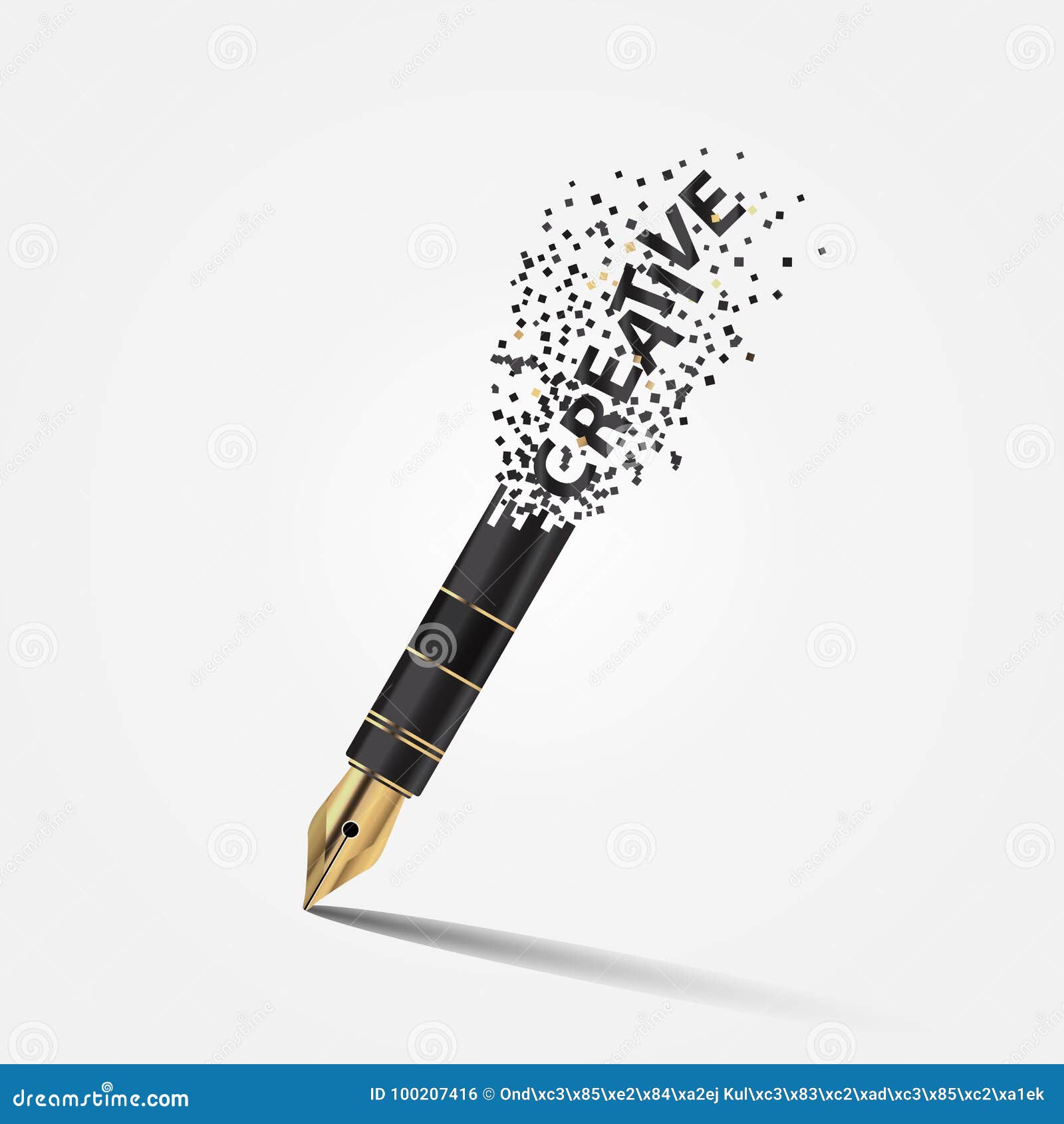 Modern Art Design of the Pen. Creative Concept Stock Vector ...