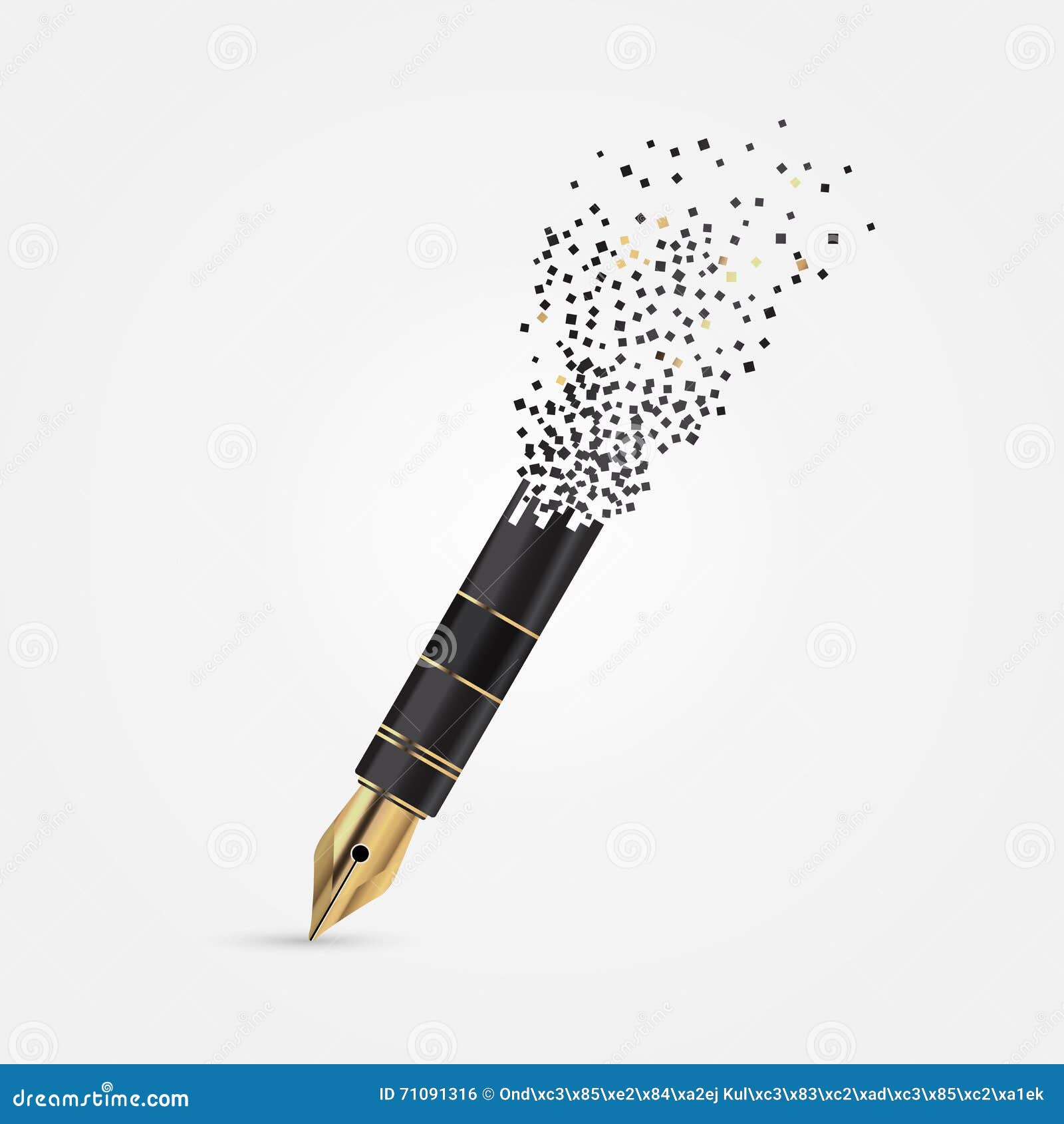 Modern Art Design of the Pen. Vector Stock Vector - Illustration of ...