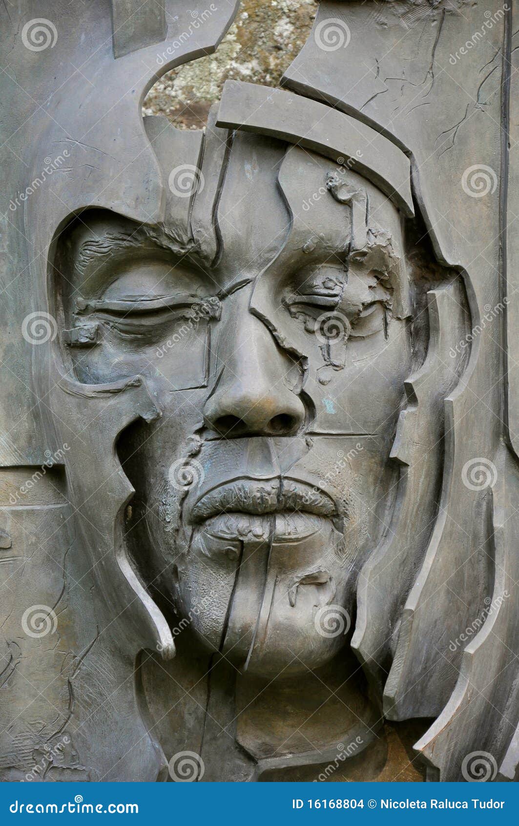 Contemporary Art Concept Collage With Antique Statue Head In A Zine ...