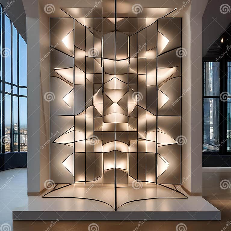 A Modern Art Installation Featuring Rotating Elements that Create ...