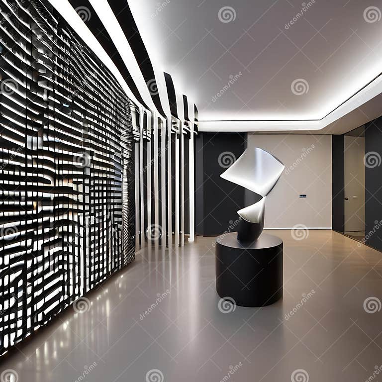 A Modern Art Installation Featuring Rotating Elements that Create ...