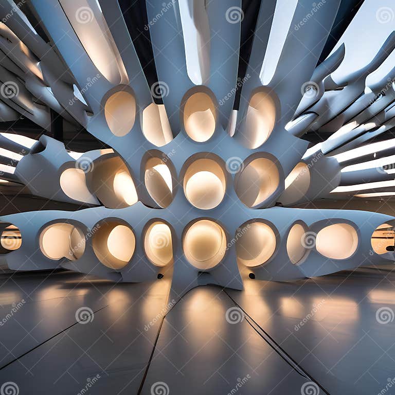 A Modern Art Installation Featuring Rotating Elements that Create ...