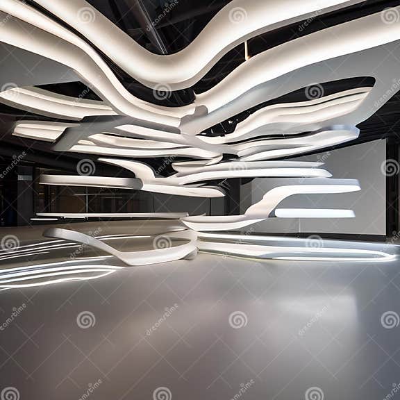 A Modern Art Installation Featuring Rotating Elements that Create ...