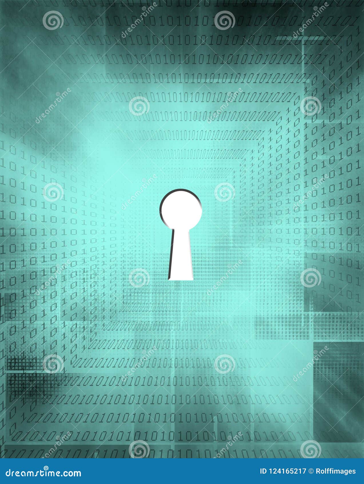 Keyhole in digital space stock illustration. Illustration of code ...