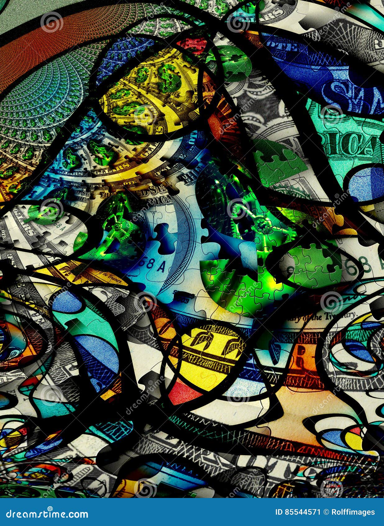 Modern Art Money Abstract stock illustration. Illustration of abstract ...