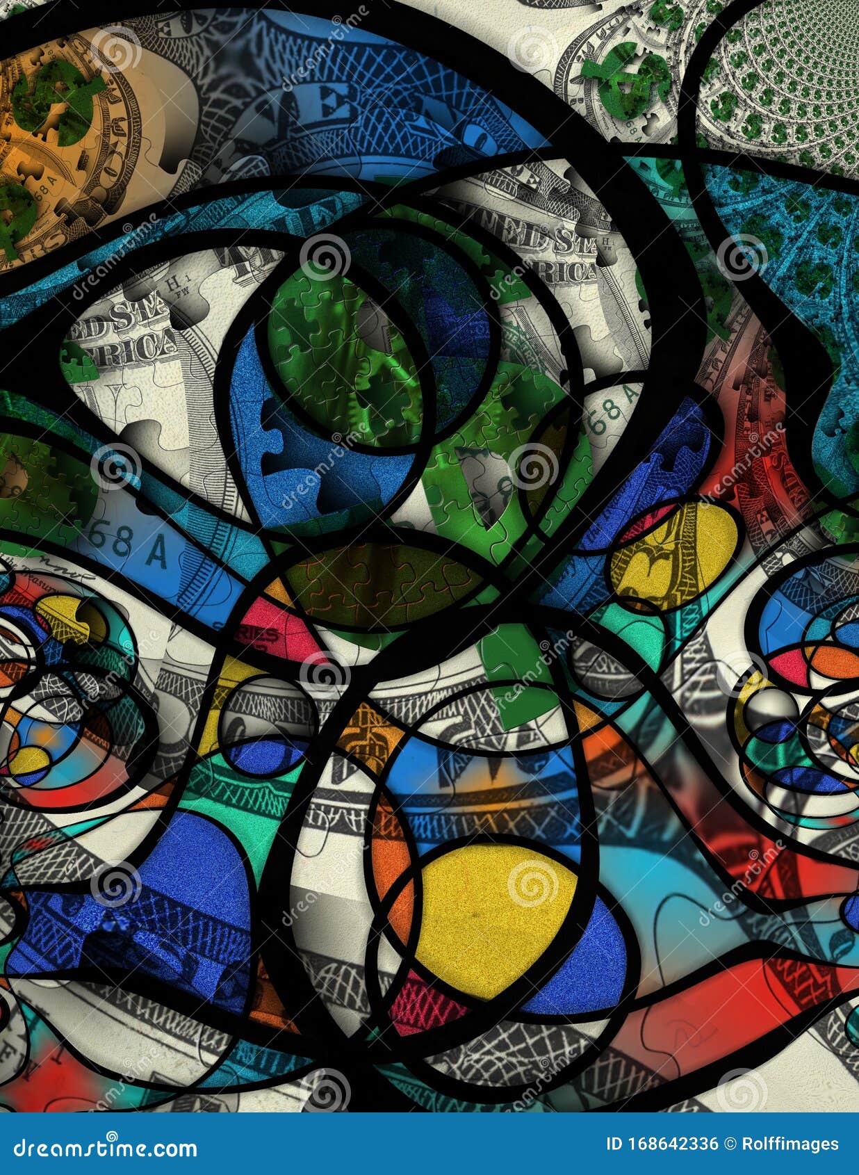 Modern Art Money Abstract stock illustration. Illustration of finance ...