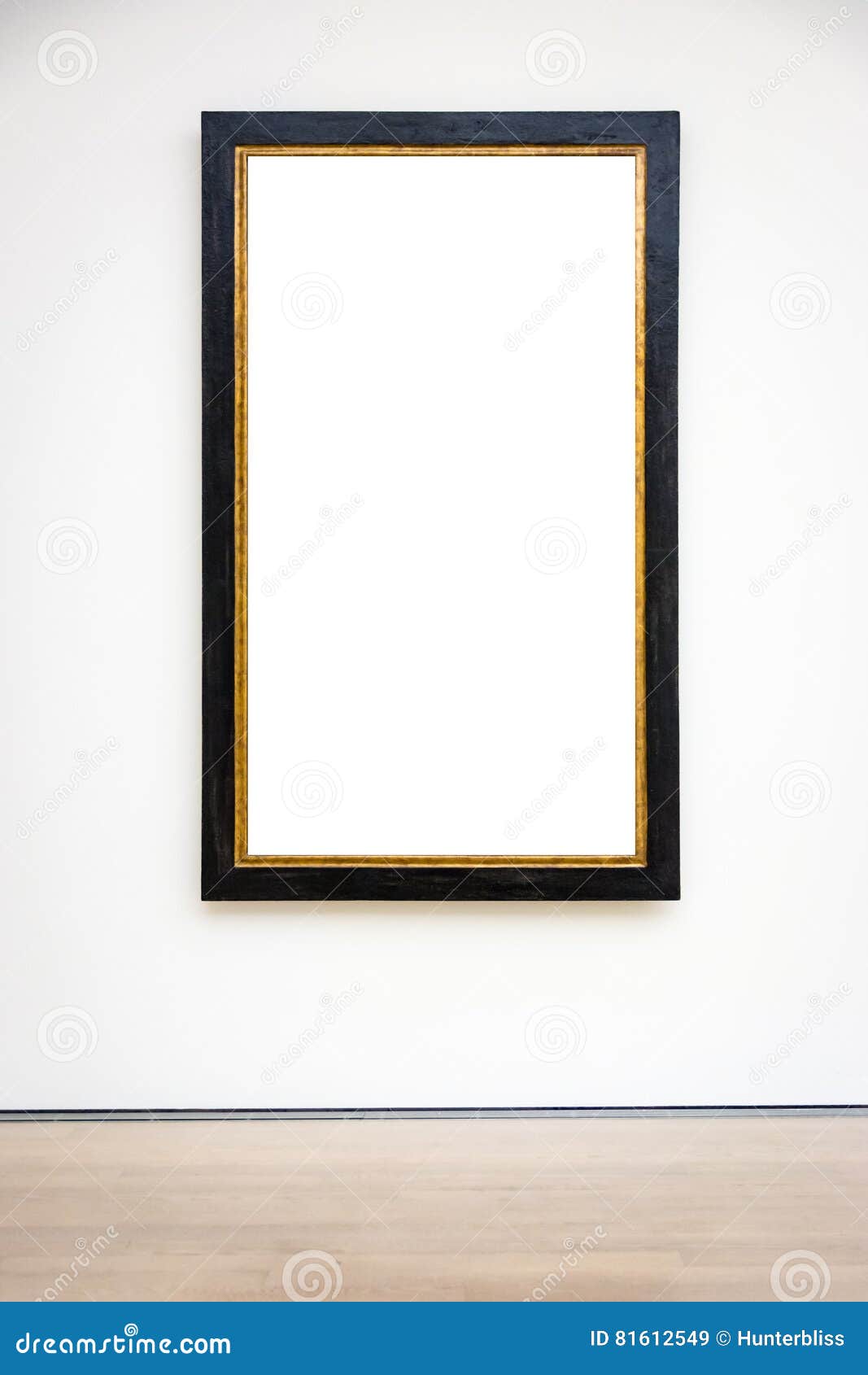 Modern Art Museum Frame Wall Clipping Path Isolated White Vector Stock ...