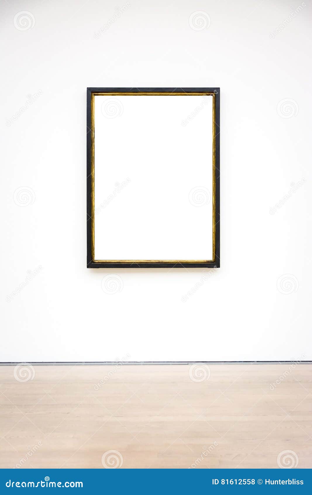 Modern Art Museum Frame Wall Clipping Path Isolated White Vector Stock ...