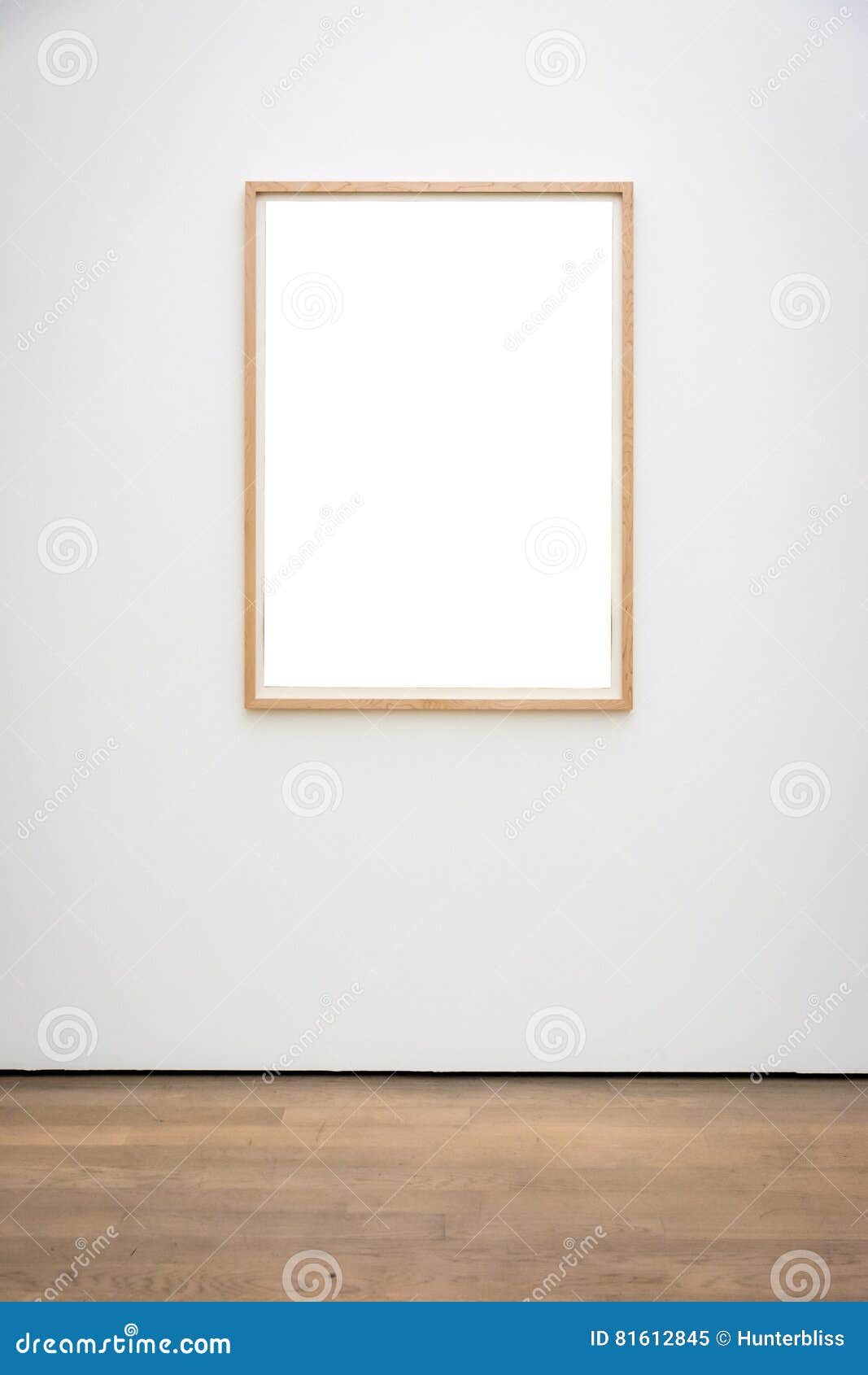 Modern Art Museum Frame Wall Clipping Path Isolated White Vector Stock ...