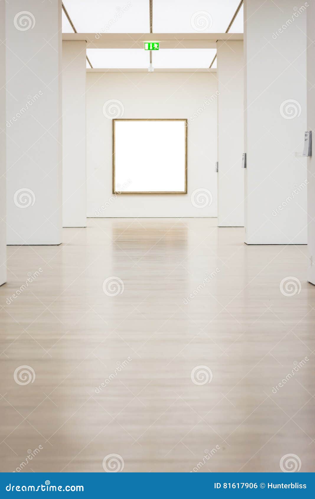 Modern Art Museum Frame Wall Clipping Path Isolated White Vector Stock ...