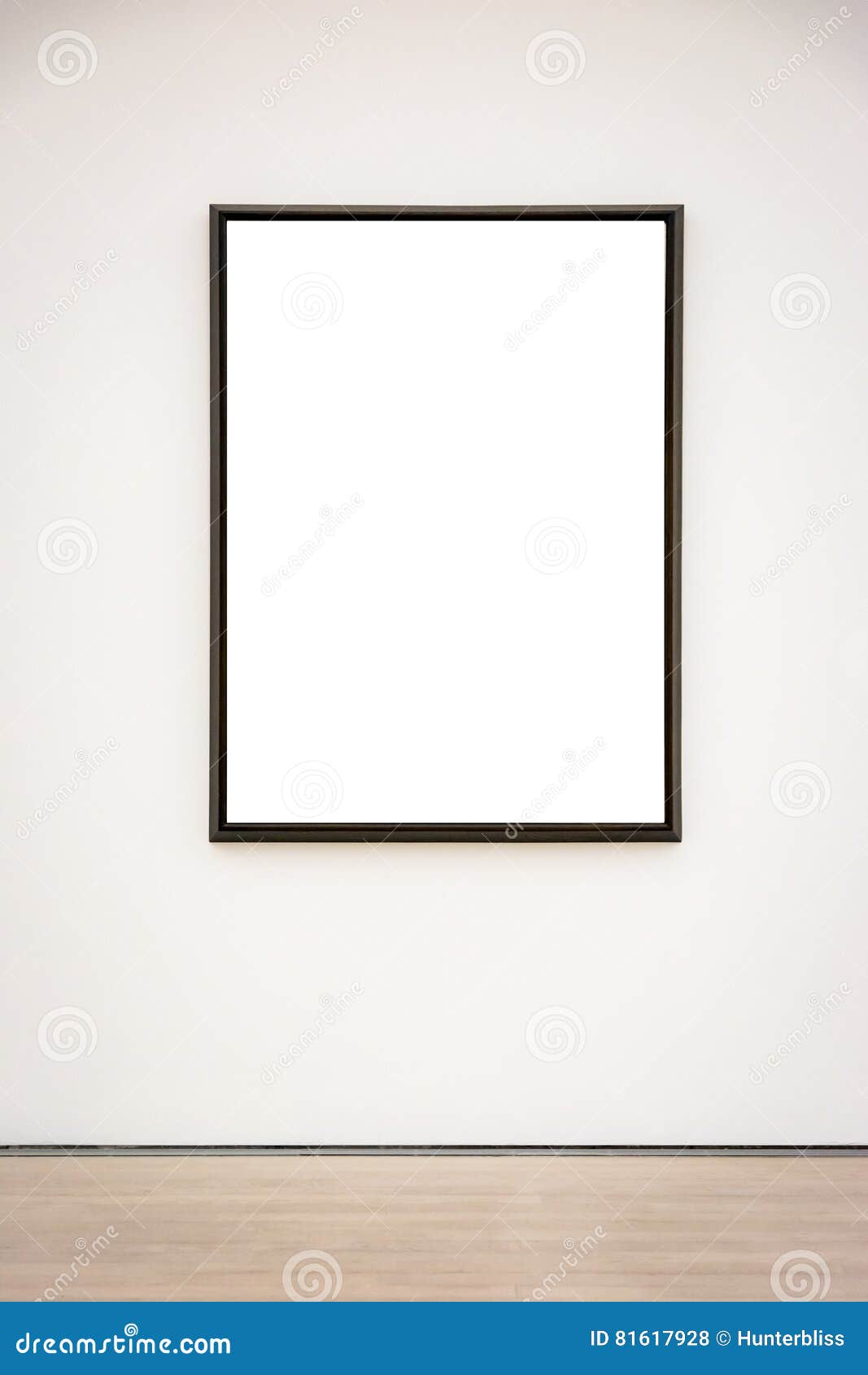 Modern Art Museum Frame Wall Clipping Path Isolated White Vector Stock ...