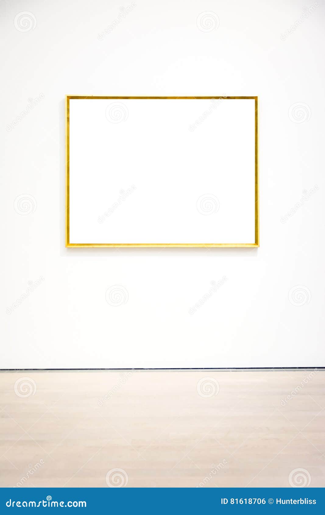 Modern Art Museum Frame Wall Clipping Path Isolated White Vector Stock ...