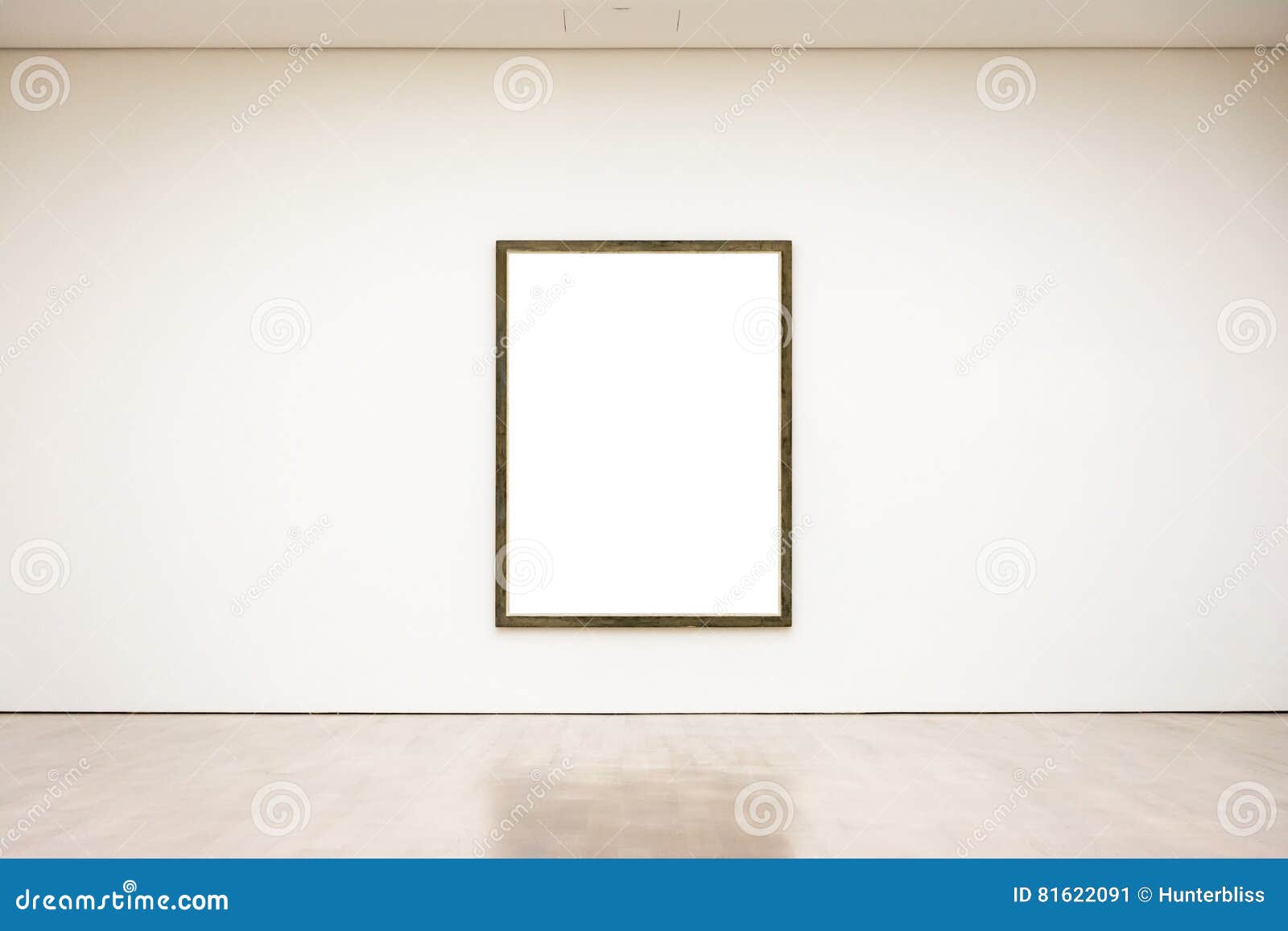 Modern Art Museum Frame Wall Clipping Path Isolated White Vector Stock ...