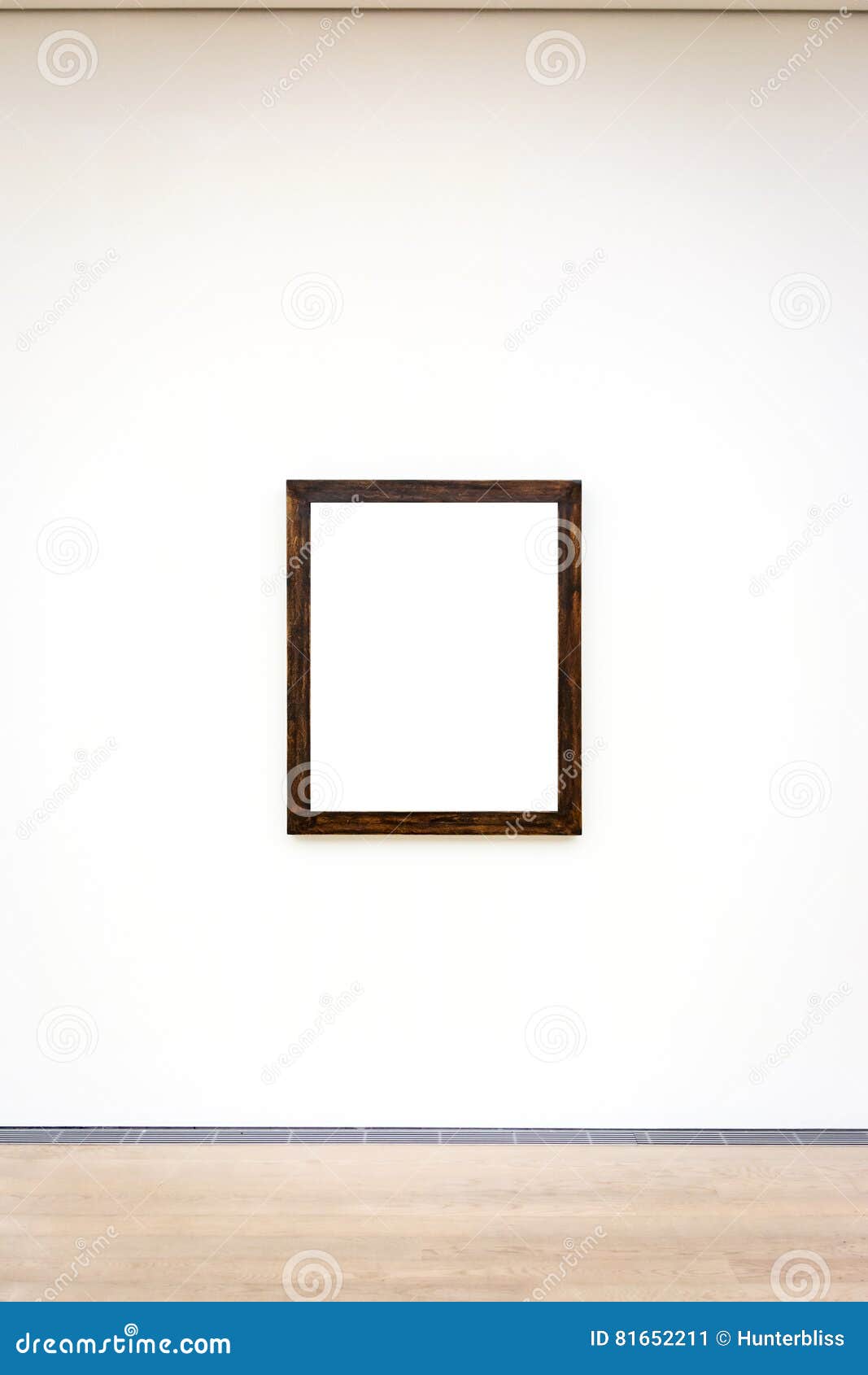 Modern Art Museum Frame Wall Clipping Path Isolated White Vector Stock ...