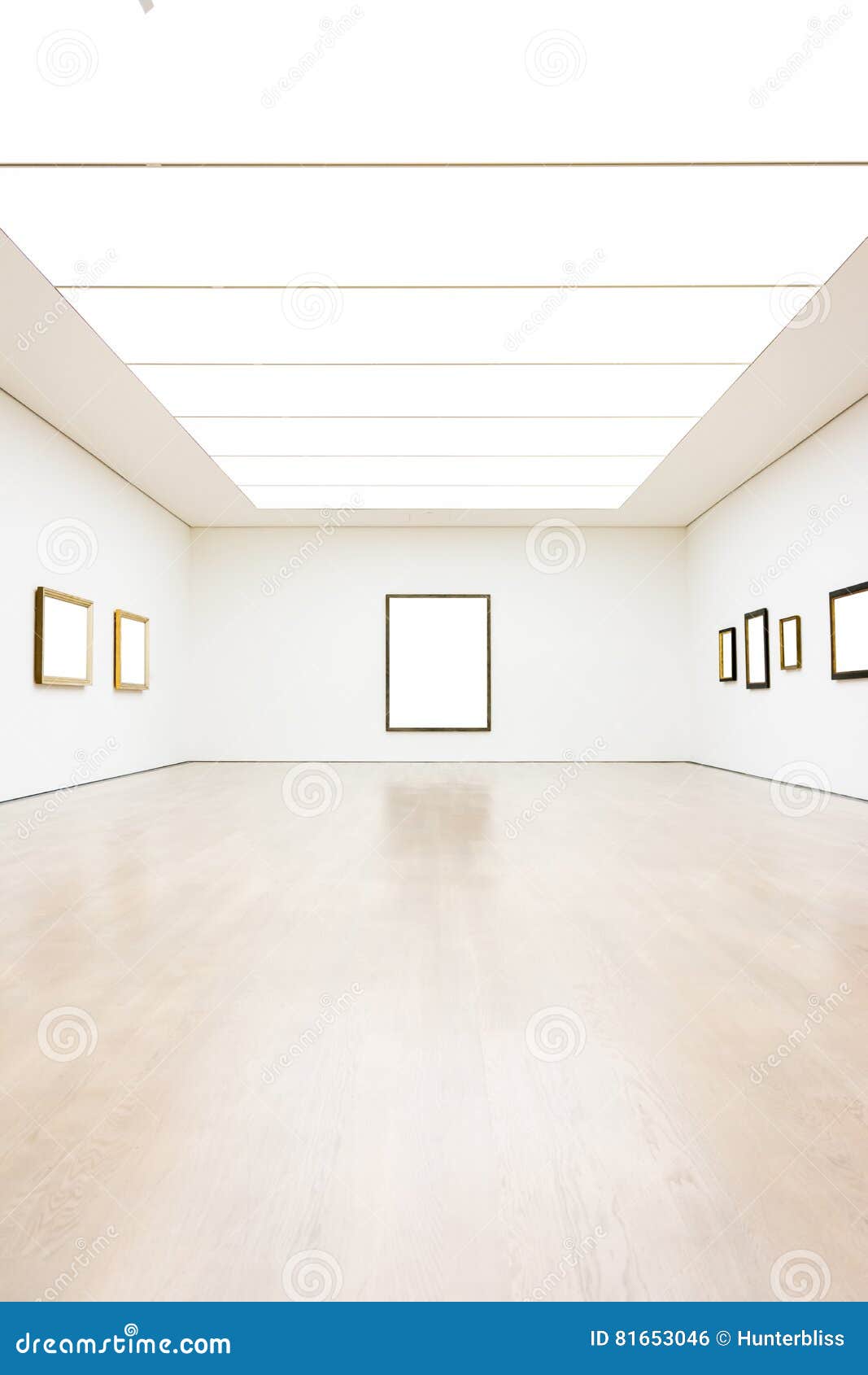Modern Art Museum Frame Wall Clipping Path Isolated White Vector Stock ...