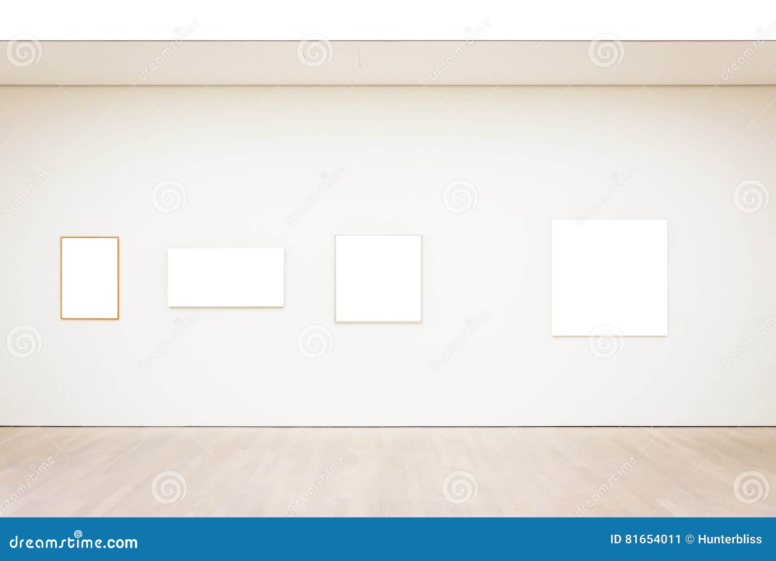 Modern Art Museum Frame Wall Clipping Path Isolated White Vector Stock ...