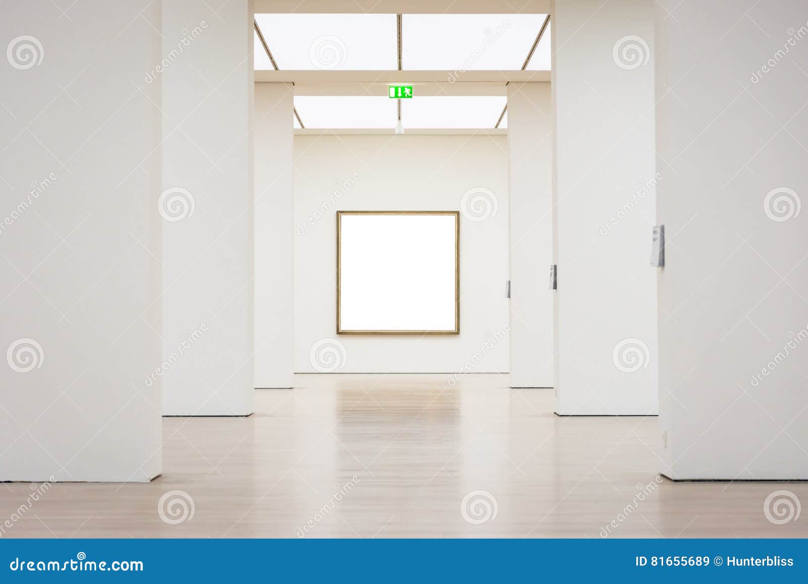 Modern Art Museum Frame Wall Clipping Path Isolated White Vector Stock ...