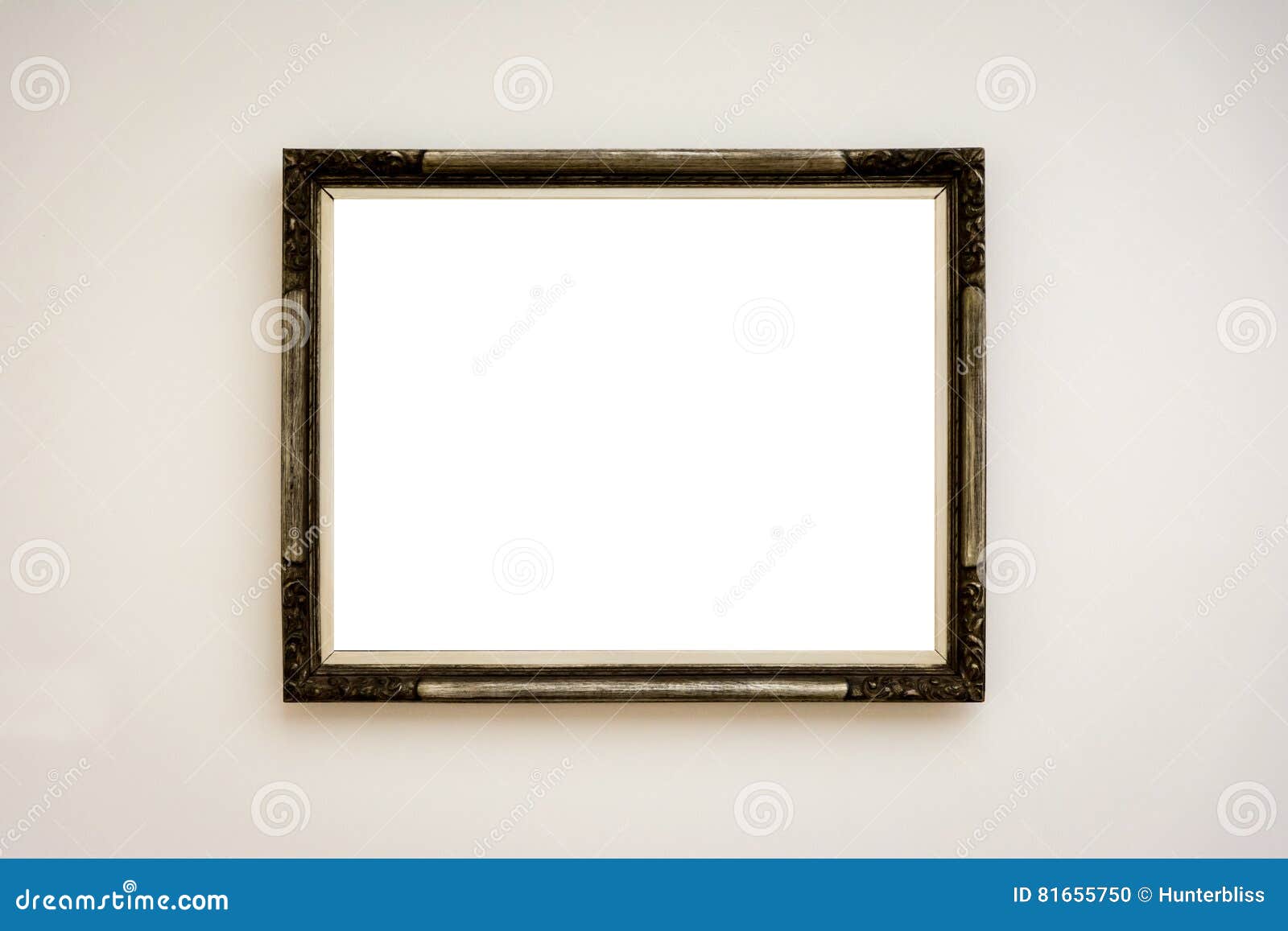 Modern Art Museum Frame Wall Clipping Path Isolated White Vector Stock ...