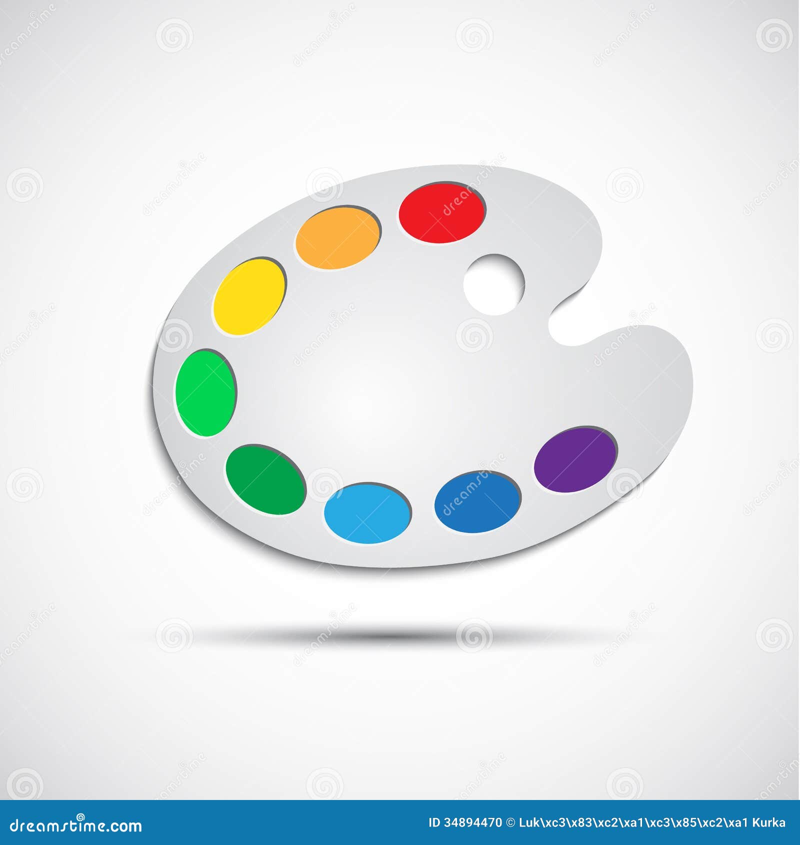 Modern Art Palette with Eight Colors Stock Vector - Illustration of ...