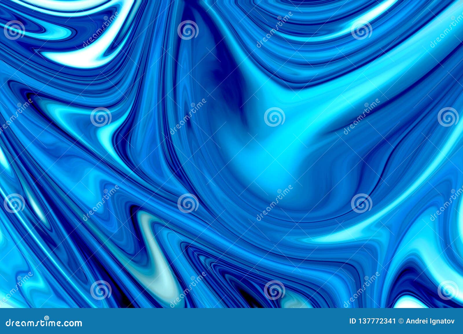 Modern Art Pattern. Liquid Abstract Ice Winter Pattern with Blue ...