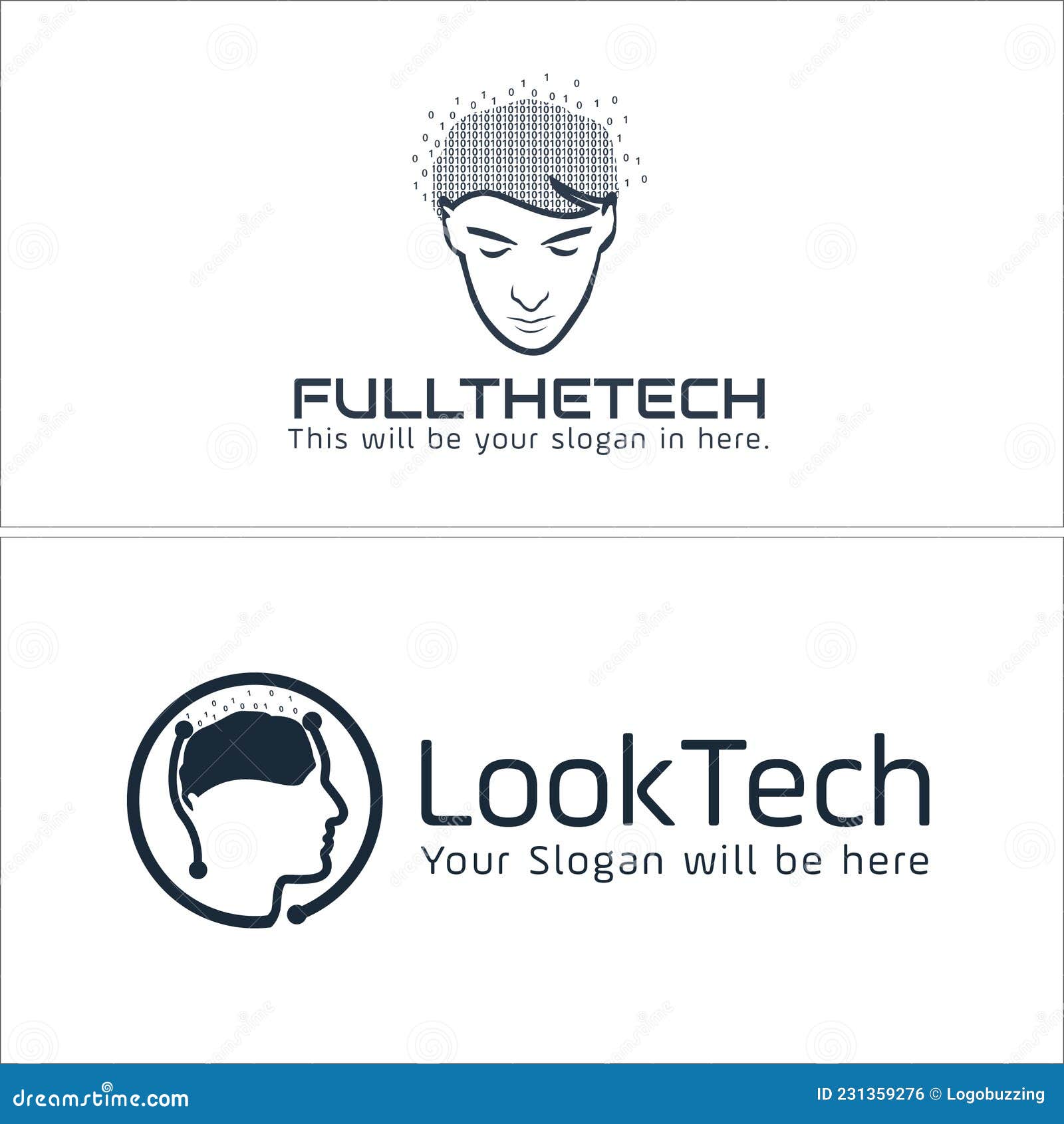 Modern Artificial Intelligence Logo Design Stock Vector - Illustration ...