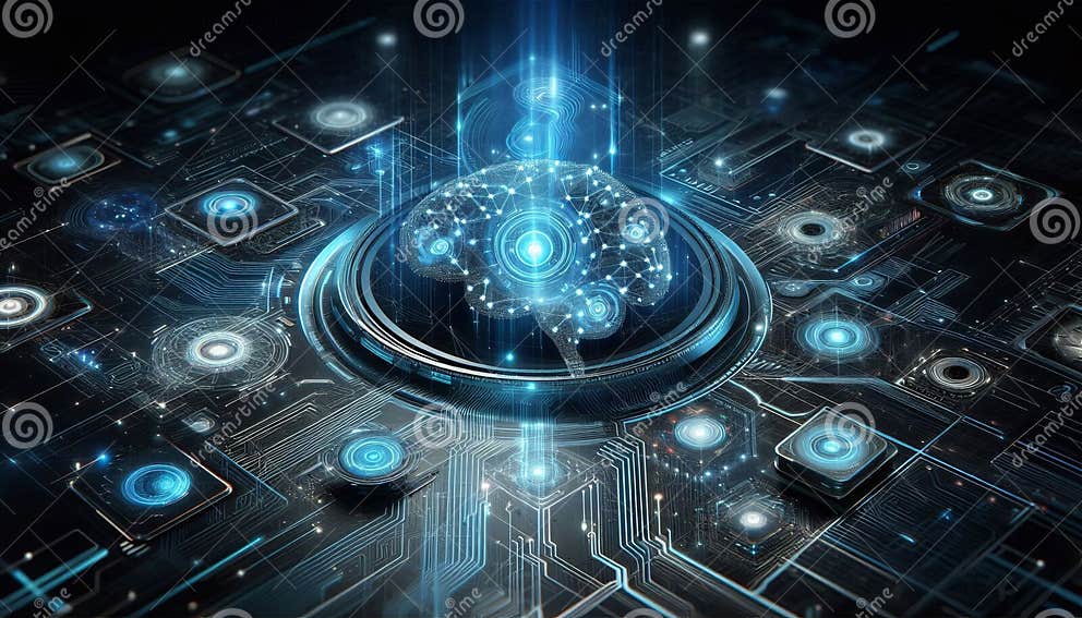 Modern Artificial Intelligence Visualization for Marketing Materials ...