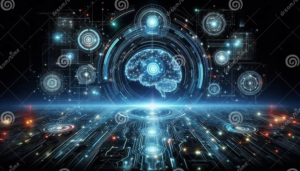 Modern Artificial Intelligence Visualization for Marketing Materials ...