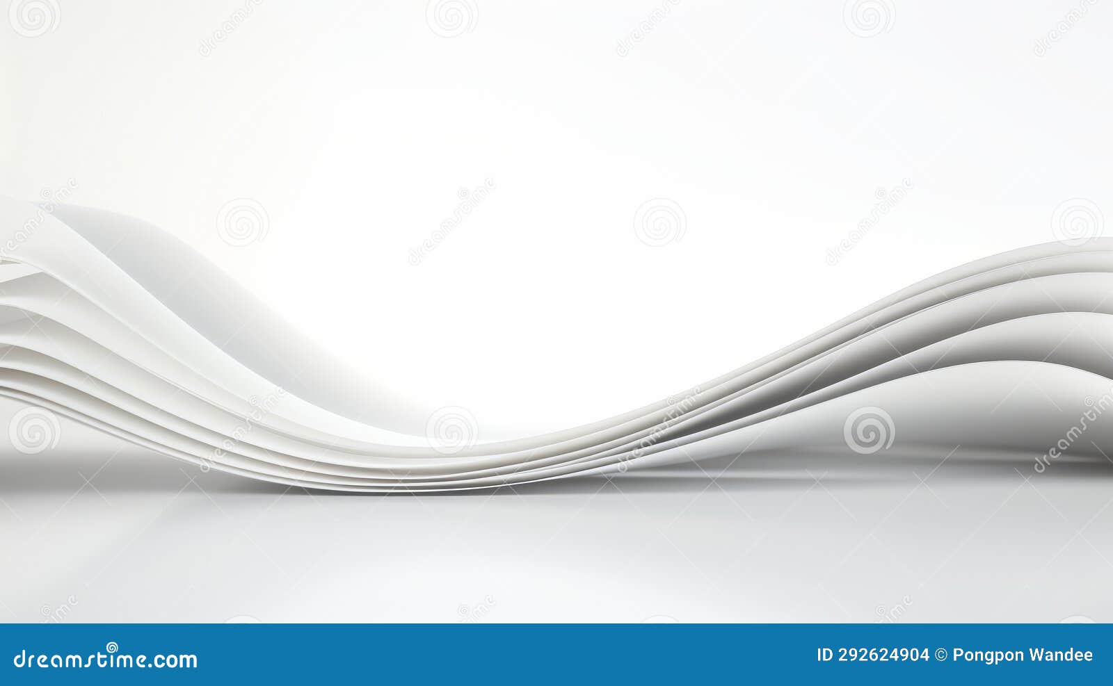 A Modern and Artistic Image of a White Abstract Wave-like Structure on ...