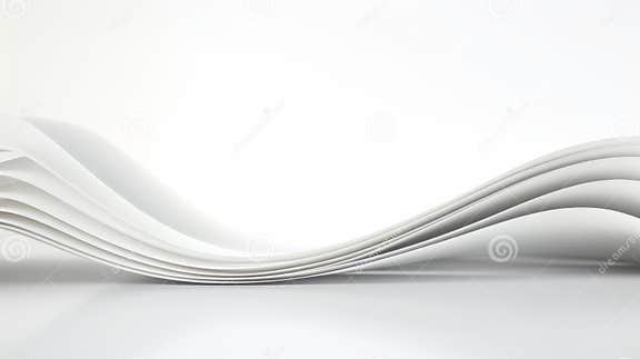 A Modern and Artistic Image of a White Abstract Wave-like Structure on ...