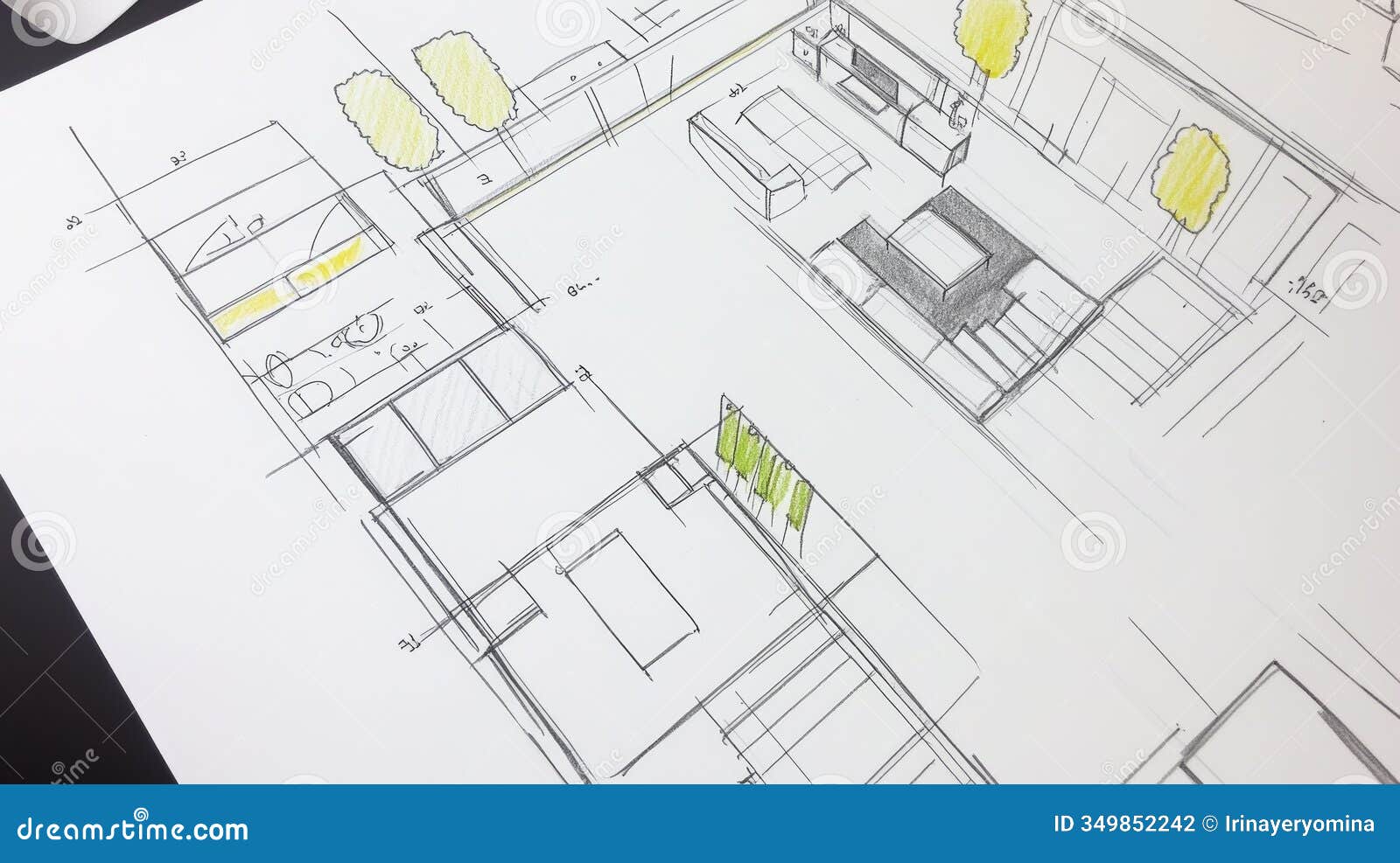 Modern Artistic Loft Top Down Floor Plan Featuring an Open Layout and ...