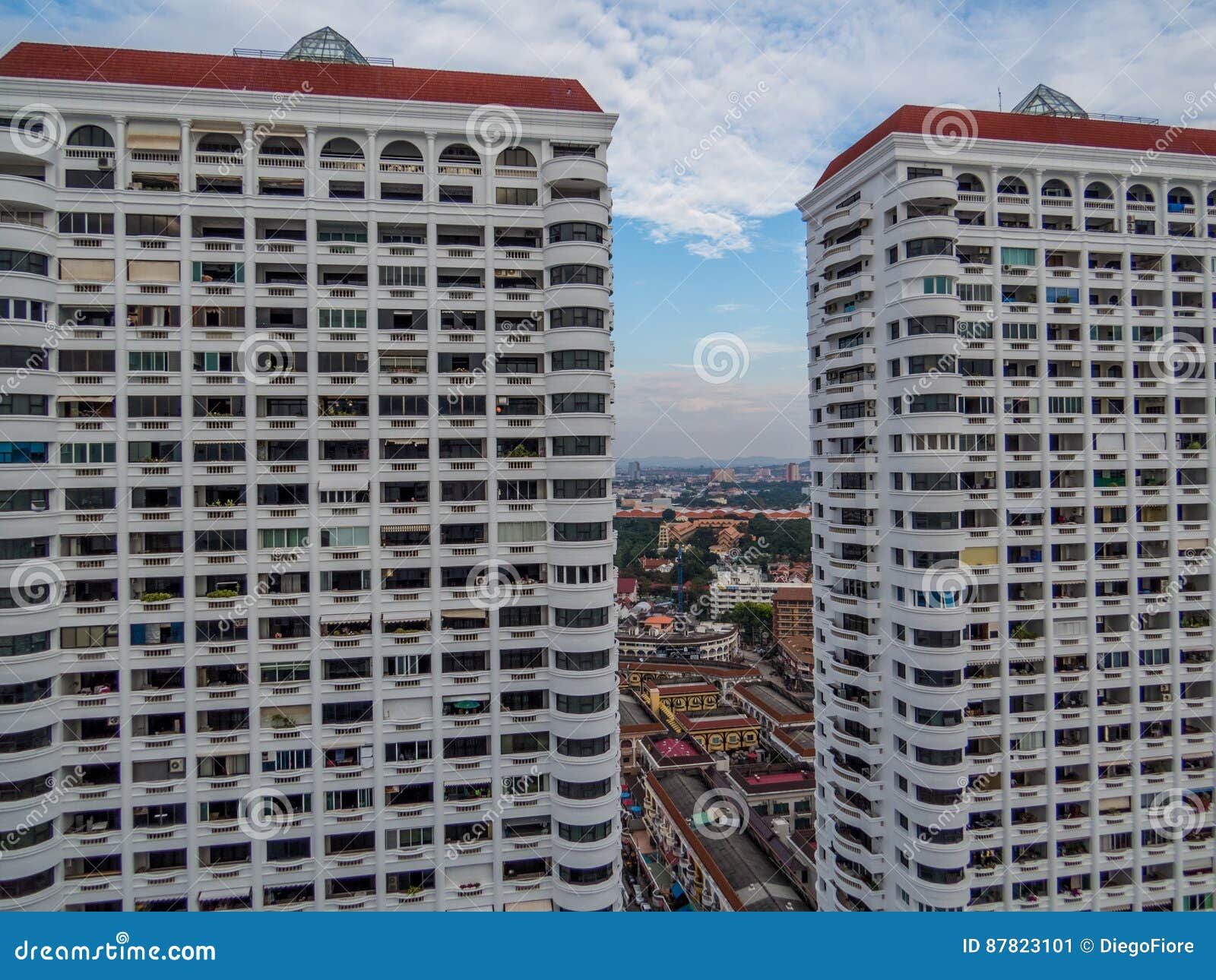 Modern Asian city stock image. Image of amazing, jomtien - 87823101