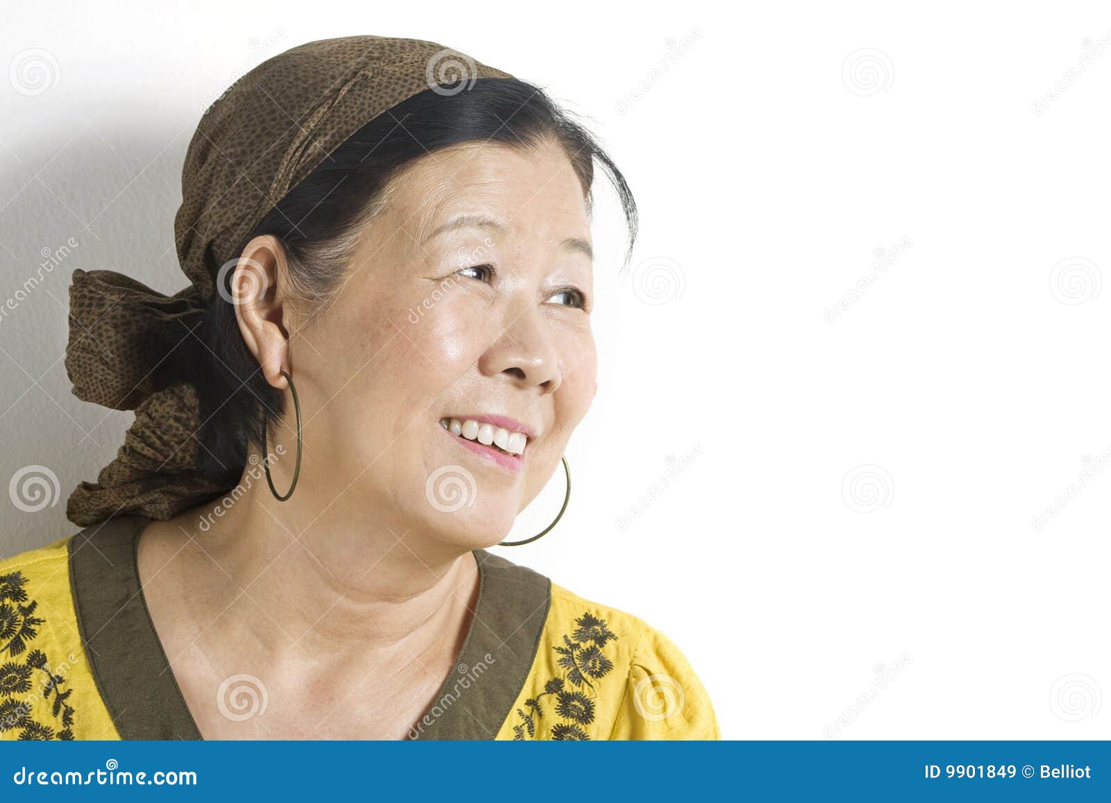 Asian Lady Woman Patient Have Abnormal Enlargement Of Thyroid Gland ...