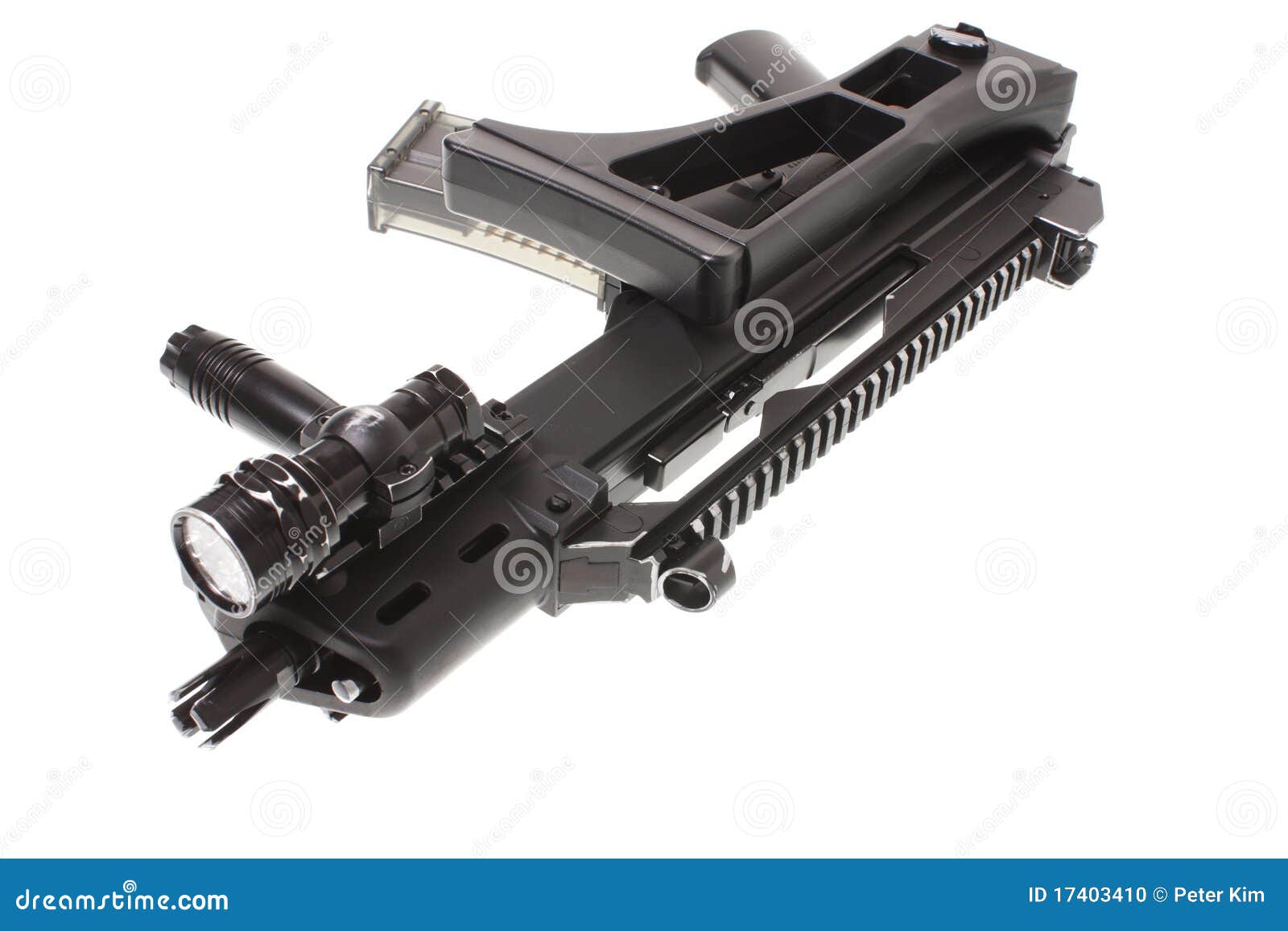 Modern assault rifle stock photo. Image of studio, isolated - 17403410