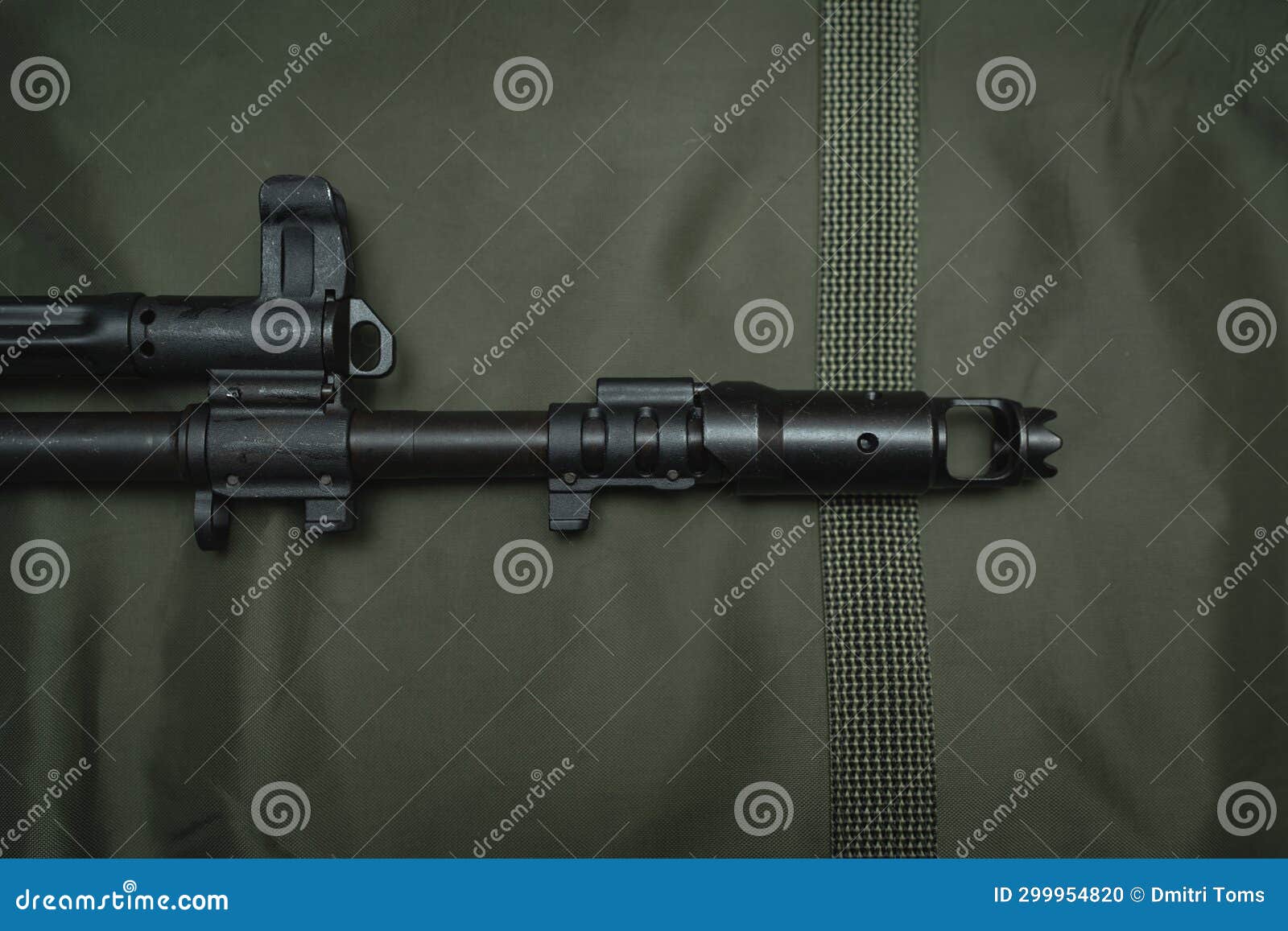 Modern Assault Rifle Ak12 Muzzle Brake Close-up Stock Photo - Image of ...