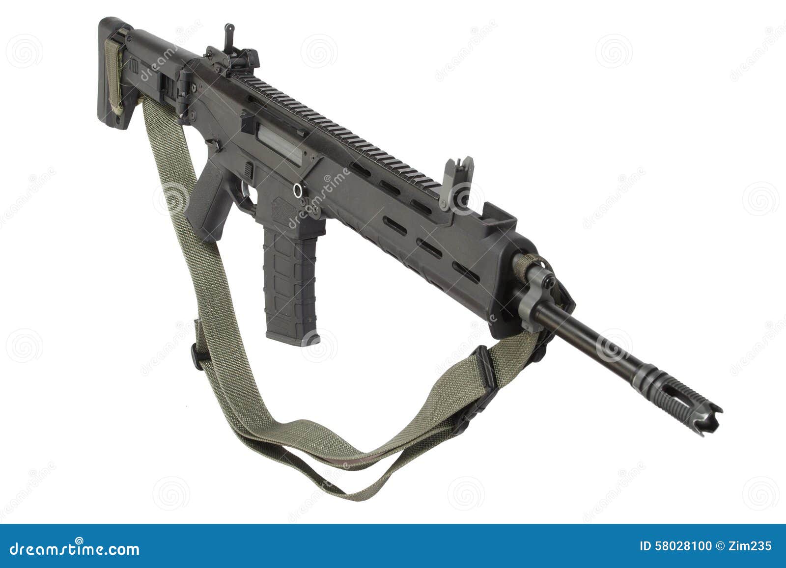 Modern assault rifle stock photo. Image of warrior, system - 58028100