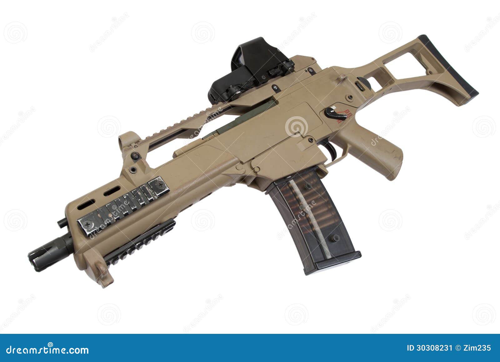 Futuristic Compact Assault Rifle