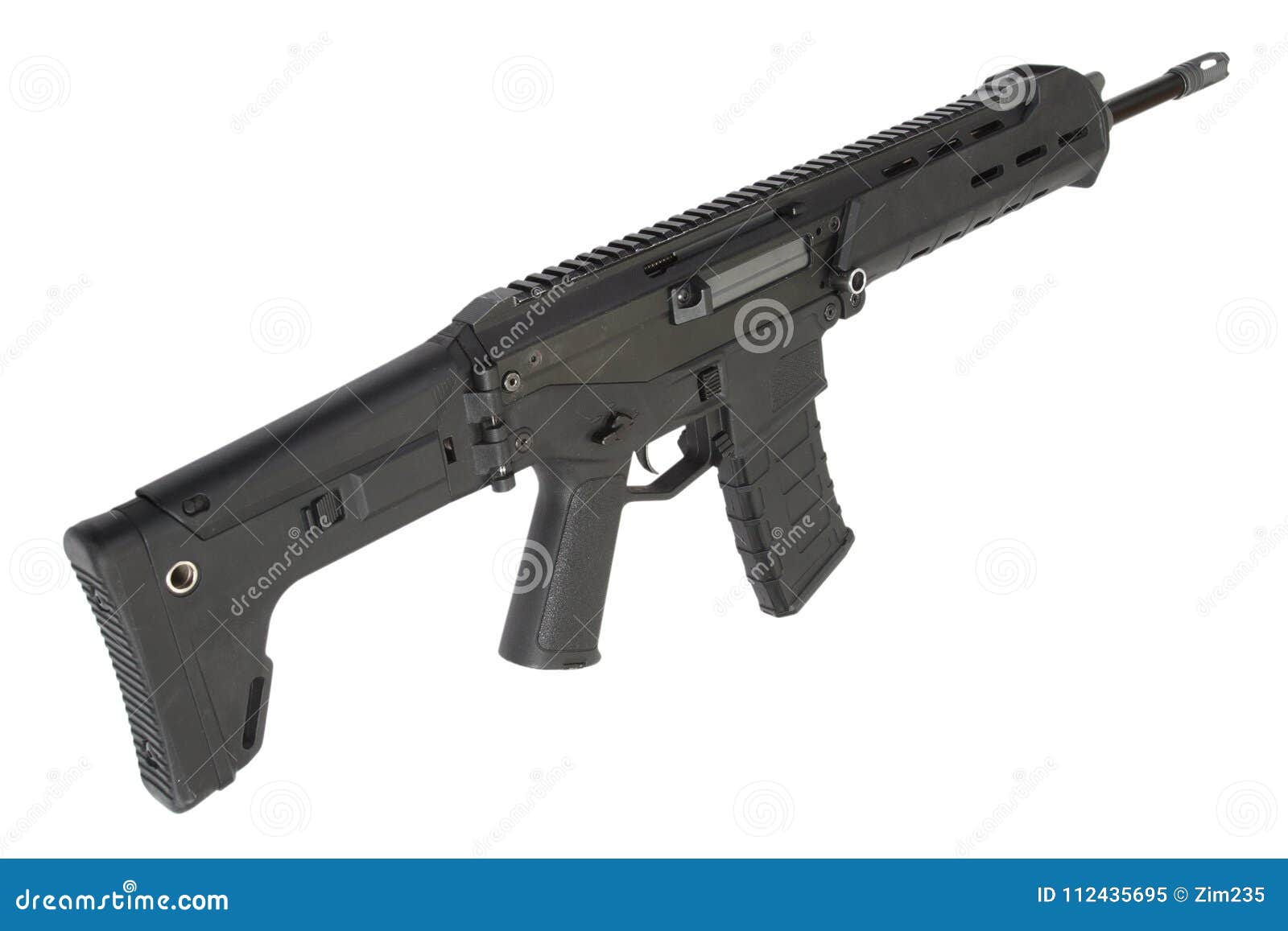 Modern assault rifle stock image. Image of swat, armament - 112435695