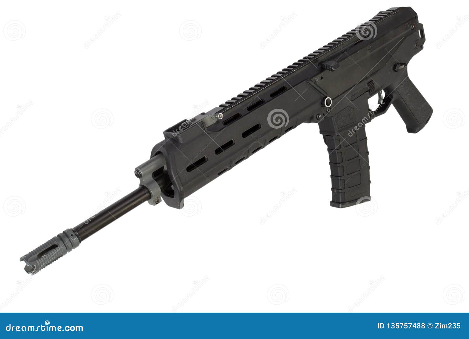 Modern assault rifle stock photo. Image of private, operator - 135757488
