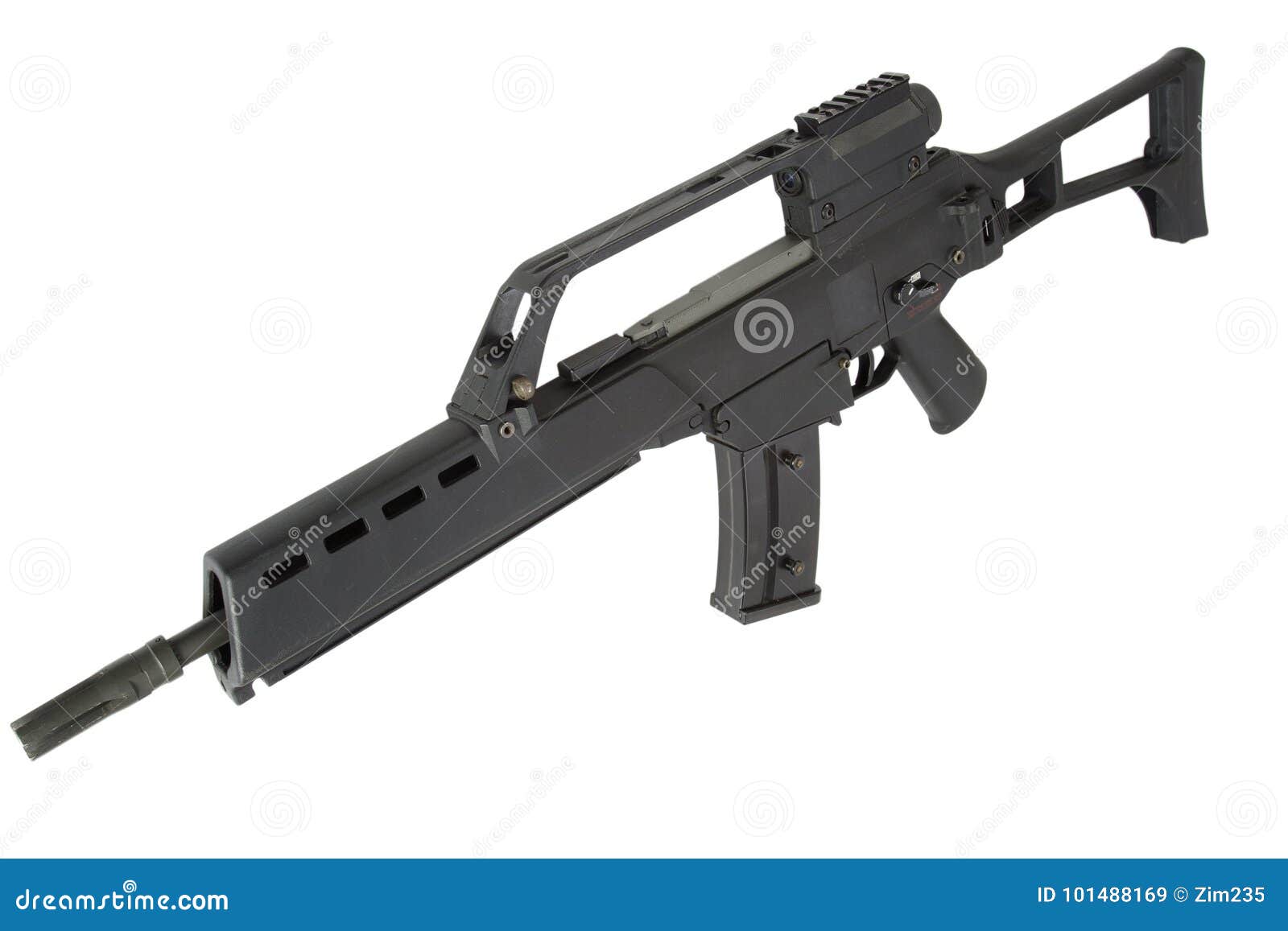 Modern Assault Kalashnikov Rifle On White Background. Royalty-Free ...