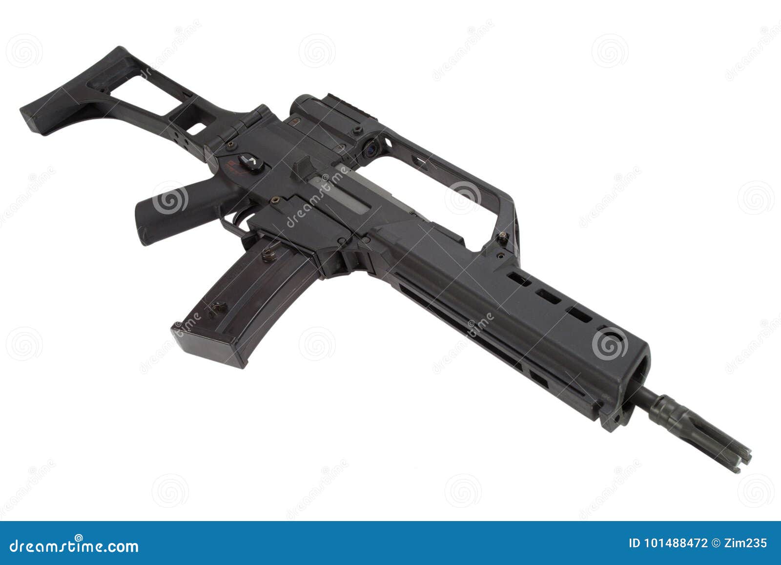 Modern assault rifle stock photo. Image of german, metallic - 101488472