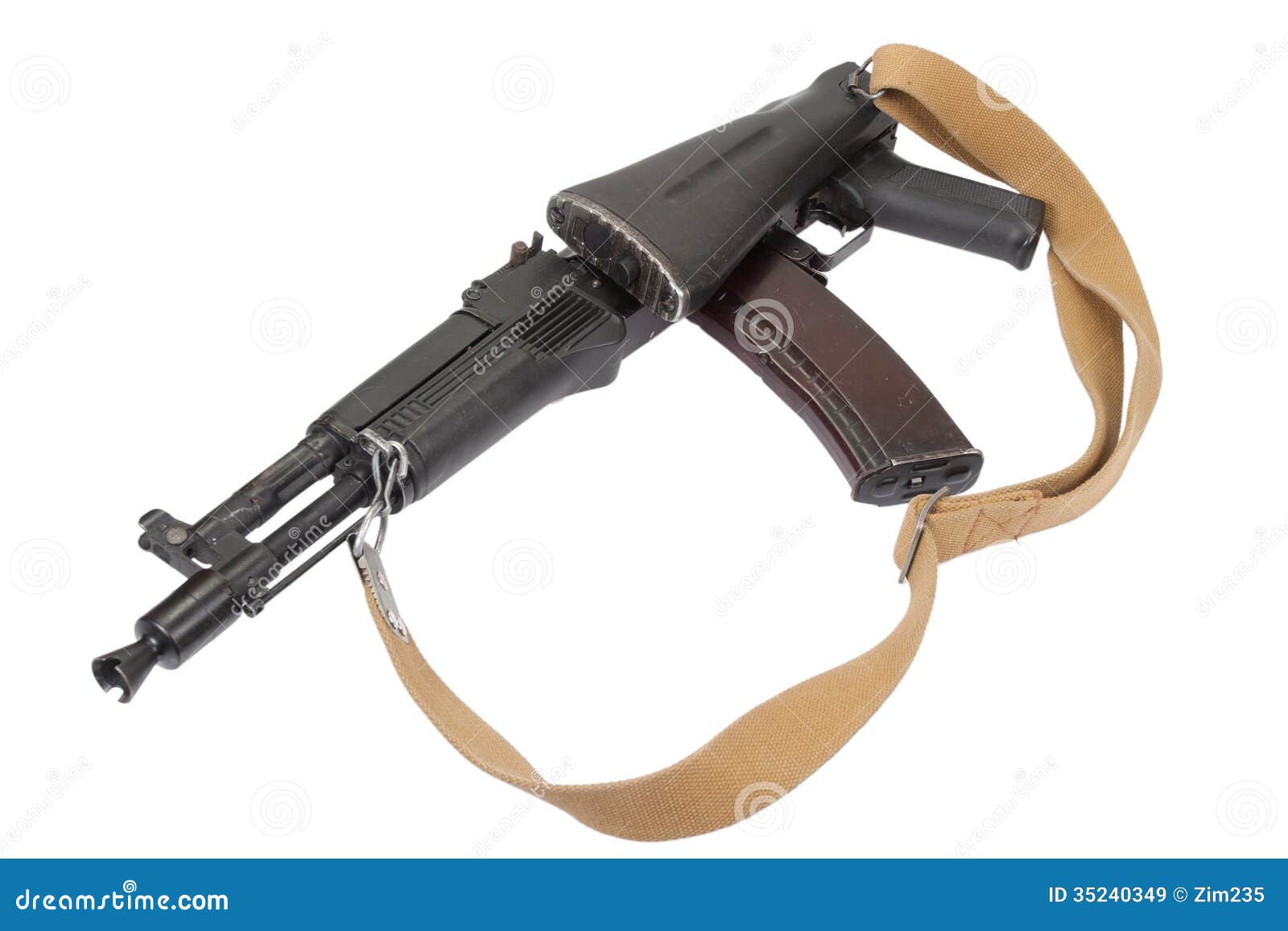 Modern Assault Rifle on White Stock Image - Image of rifle, army: 35240349