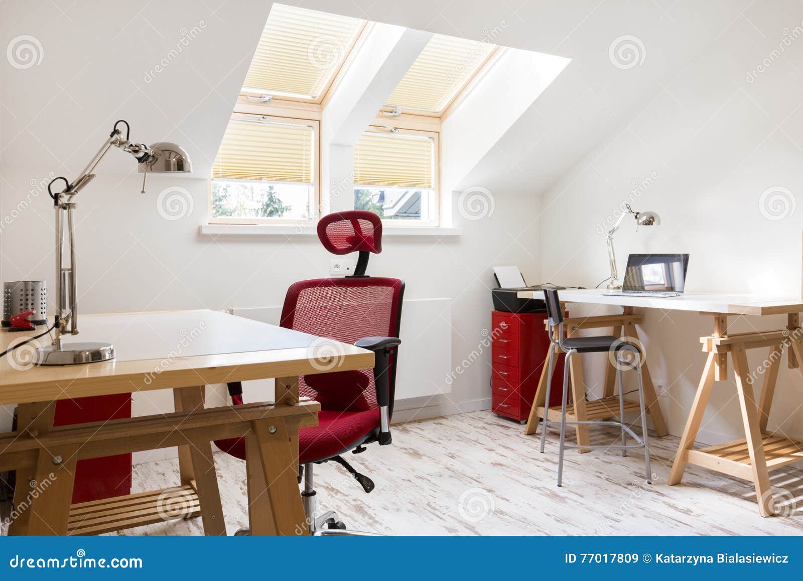 Modern Atelier of Gifted Artist Stock Image - Image of unit, notebook ...