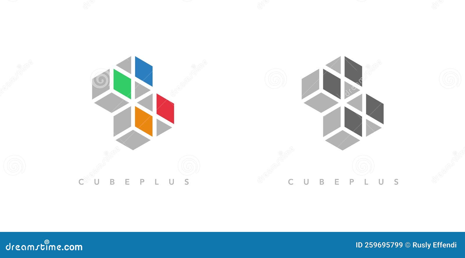 Modern and Attractive Cube Plus Logo Design Stock Vector - Illustration ...
