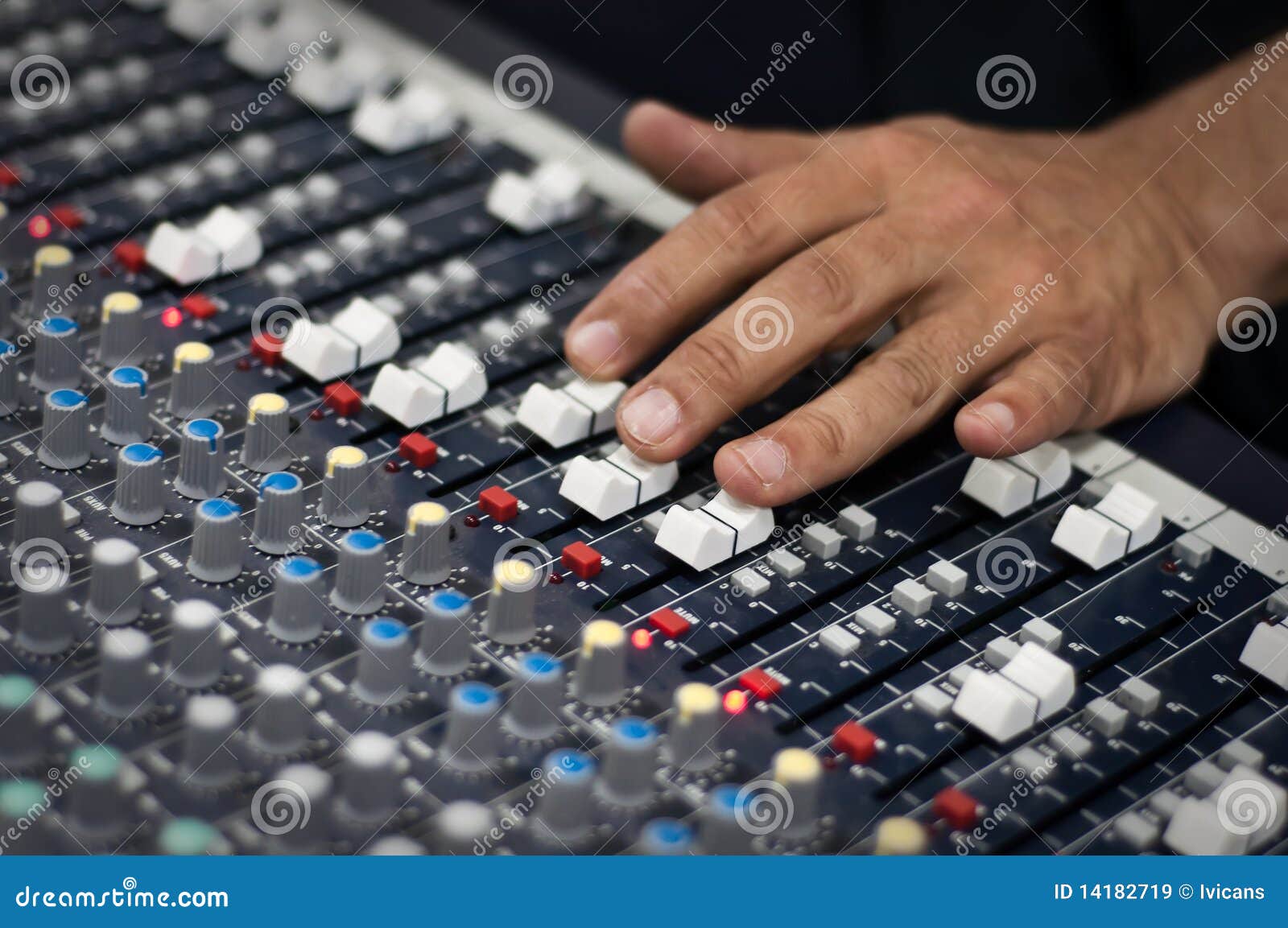 Modern audio mix pult stock image. Image of audio, stage - 14182719