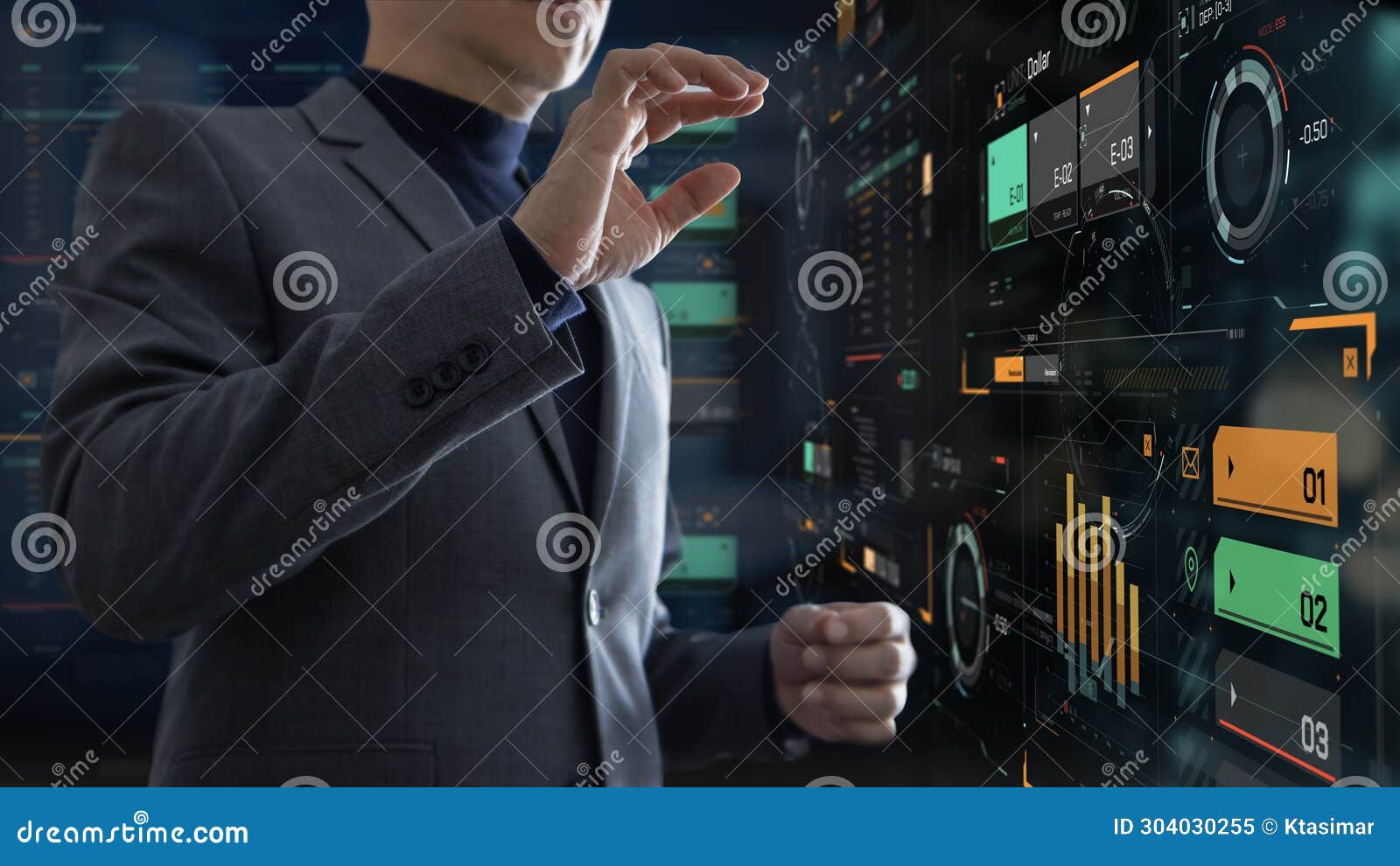 Modern Augmented Reality Technology with Business Information Stock ...