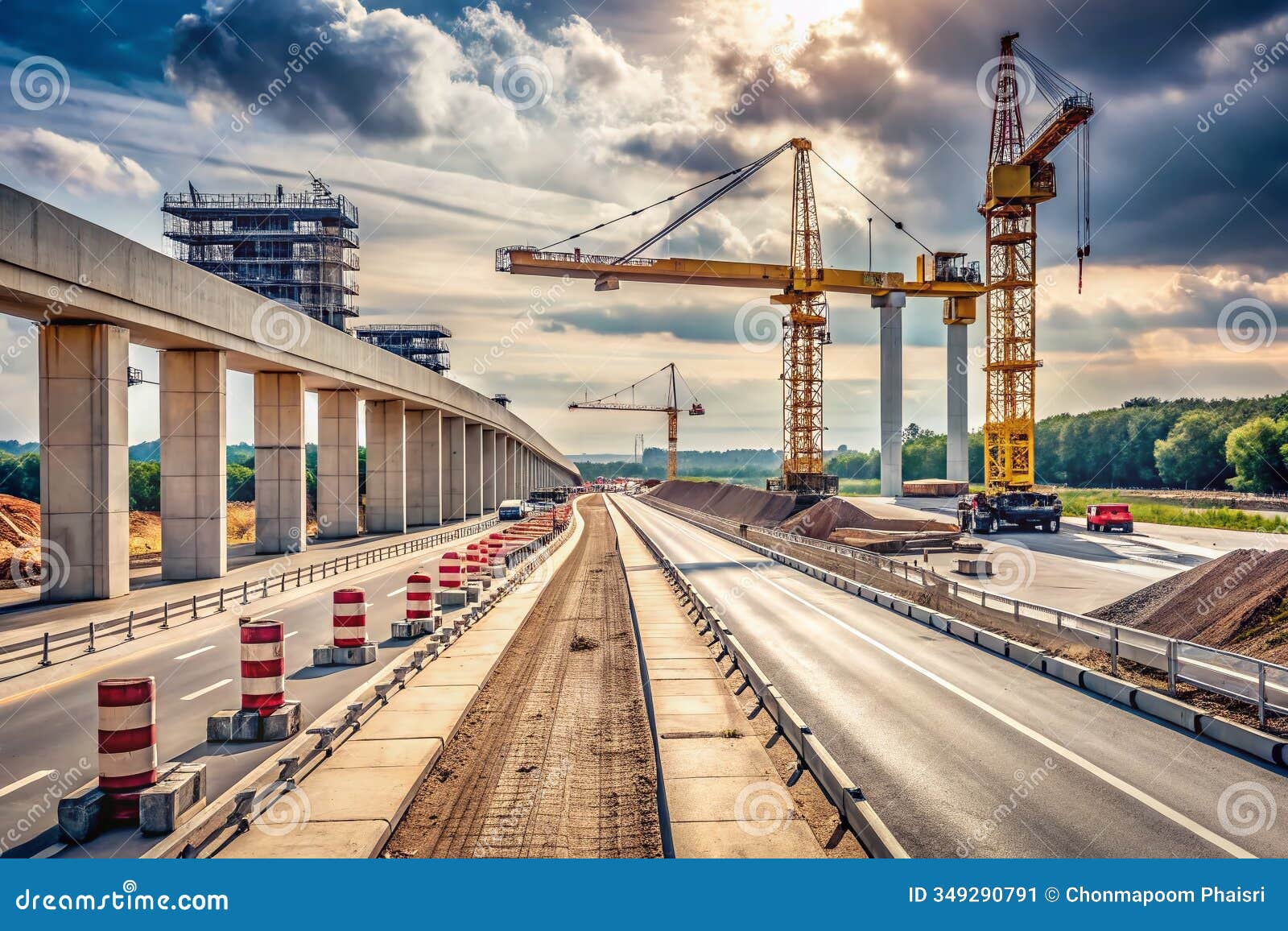 Empty Autobahn At Night A Serene Landscape Of Minimal Traffic And ...