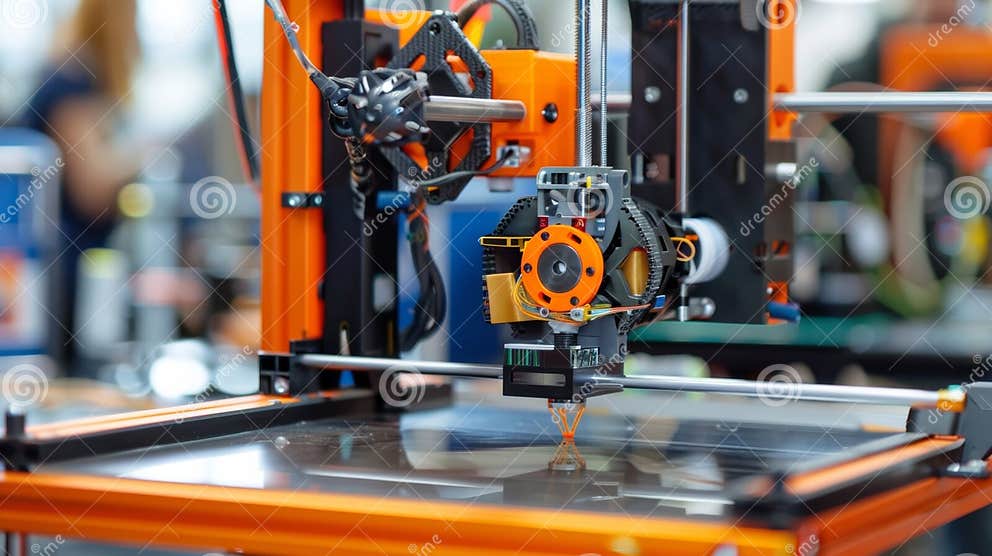 Modern Automated 3d Printer Creating Prototype Model at Technology ...